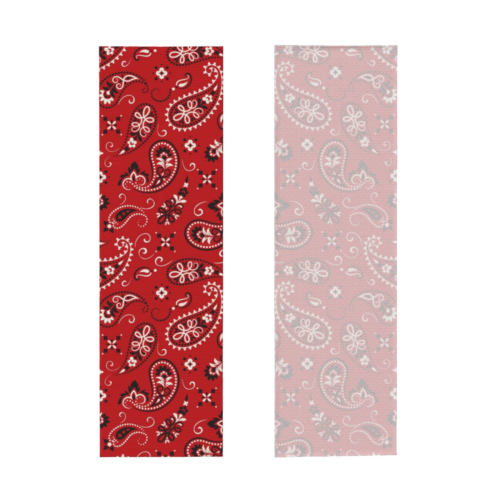 Picia Red Paisley Floral Pattern Cooling Towels (40"x12") Cool Towel ...