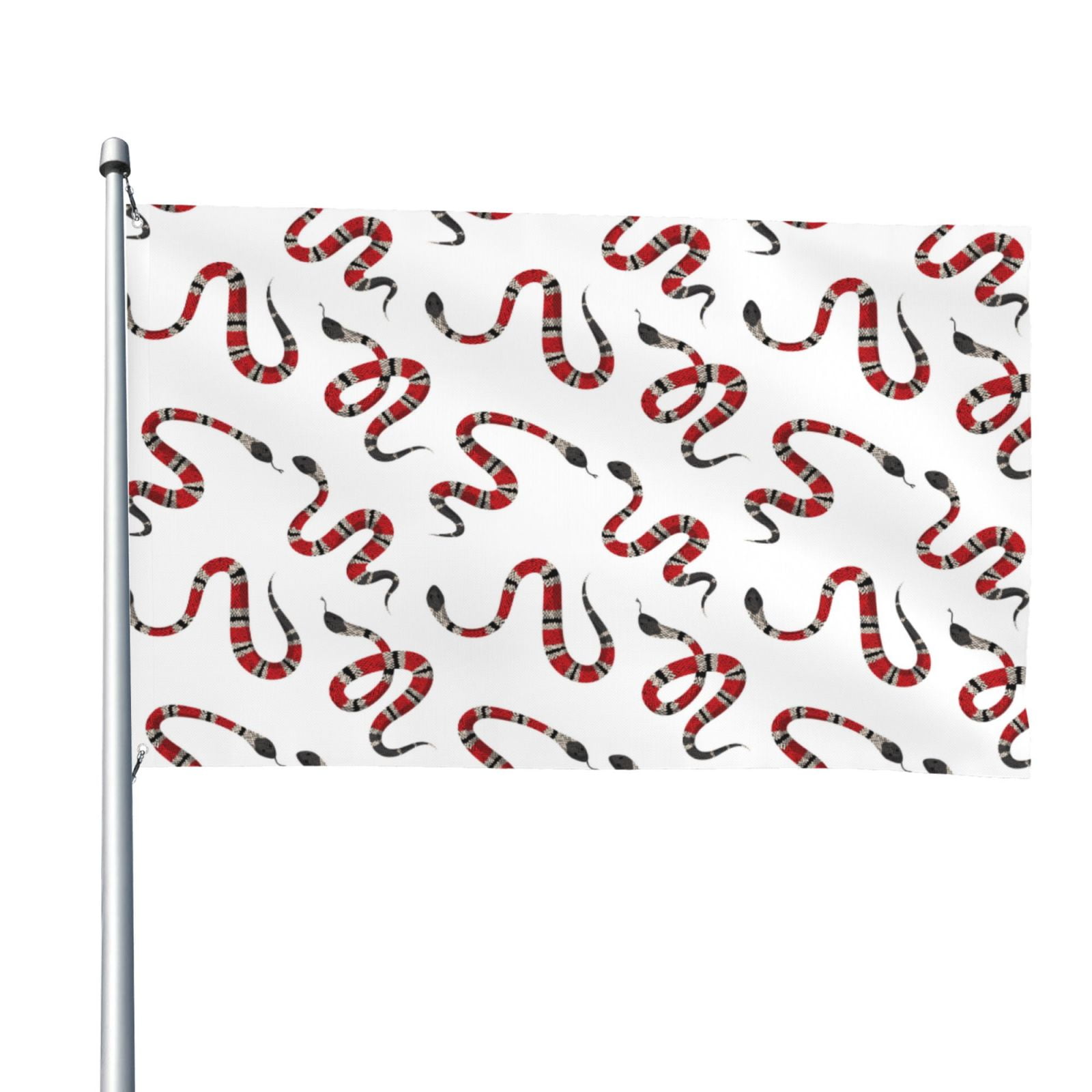 Picia Red Snake Printed Flag ,Red Snake Pattern Garden Flag Vertical ...
