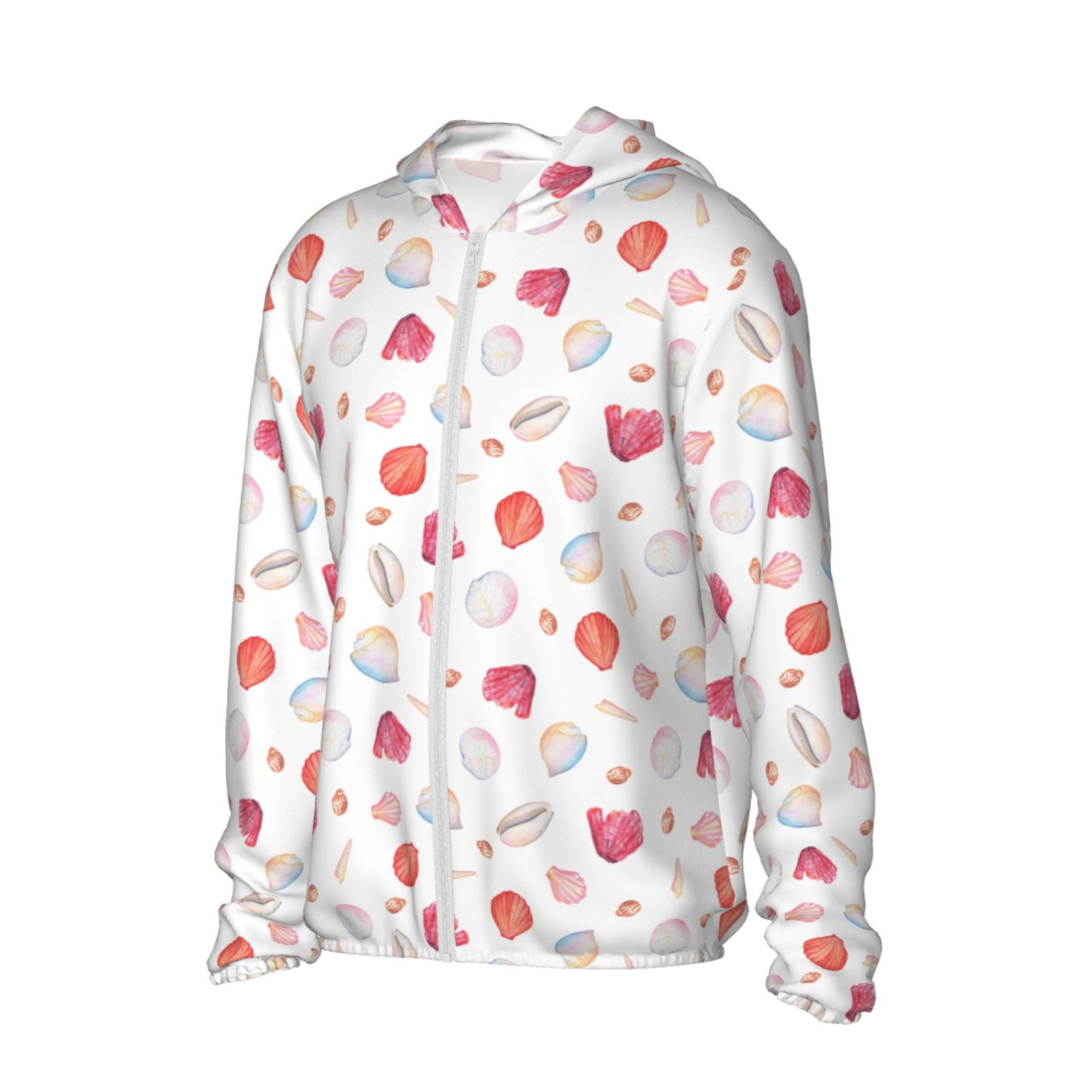 Picia Red coral and scallop seashell Women's Men's UPF 50+ Sun ...