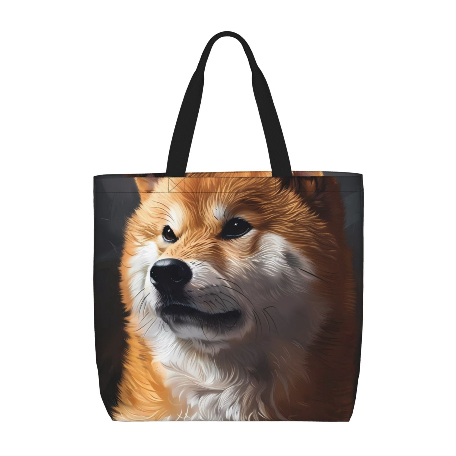 Picia Regal Shiba Inu for Tote Bag for Women with Zipper, Gym Tote with ...