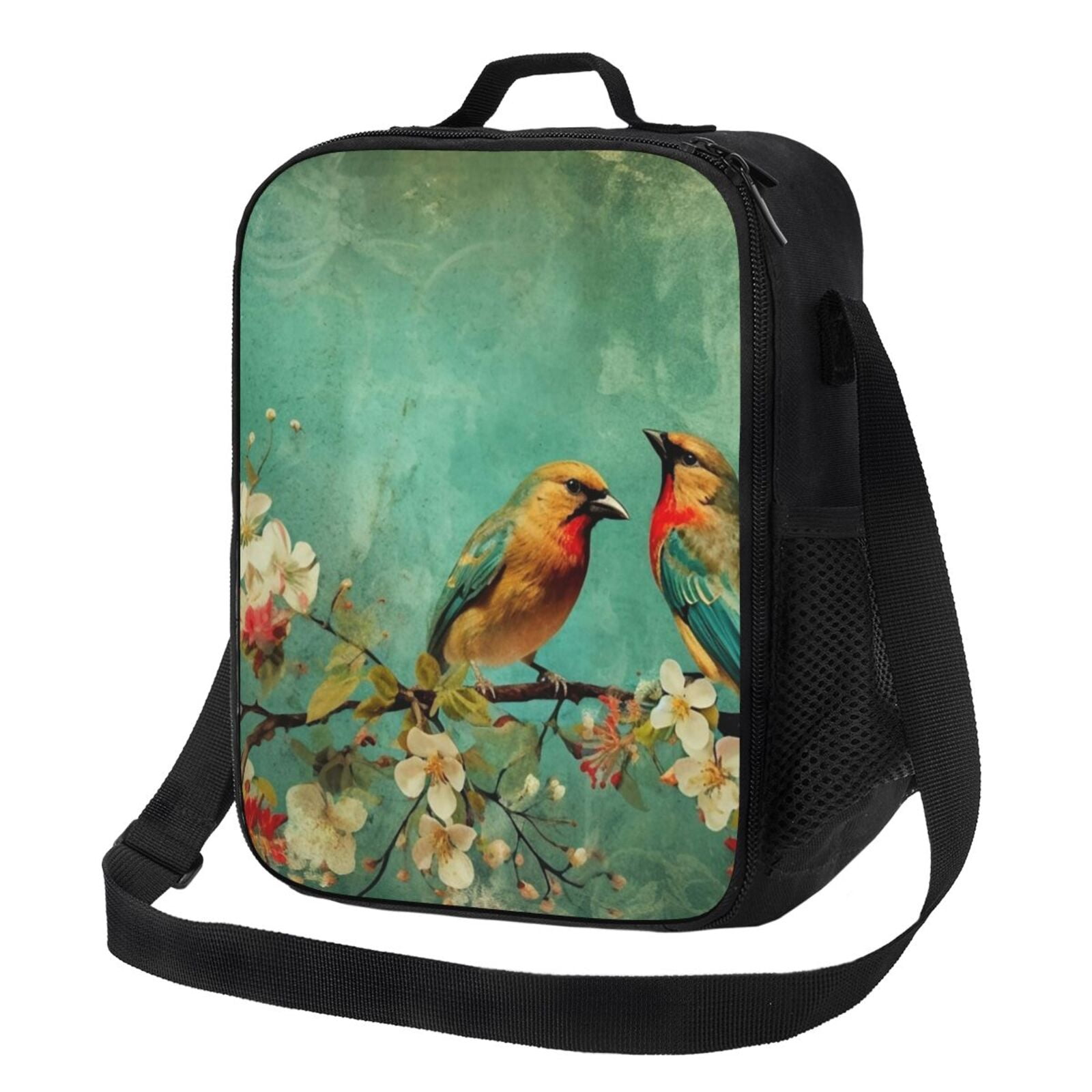 Picia Retro Birds Lunch box Lunch bag for men women Large capacity ...