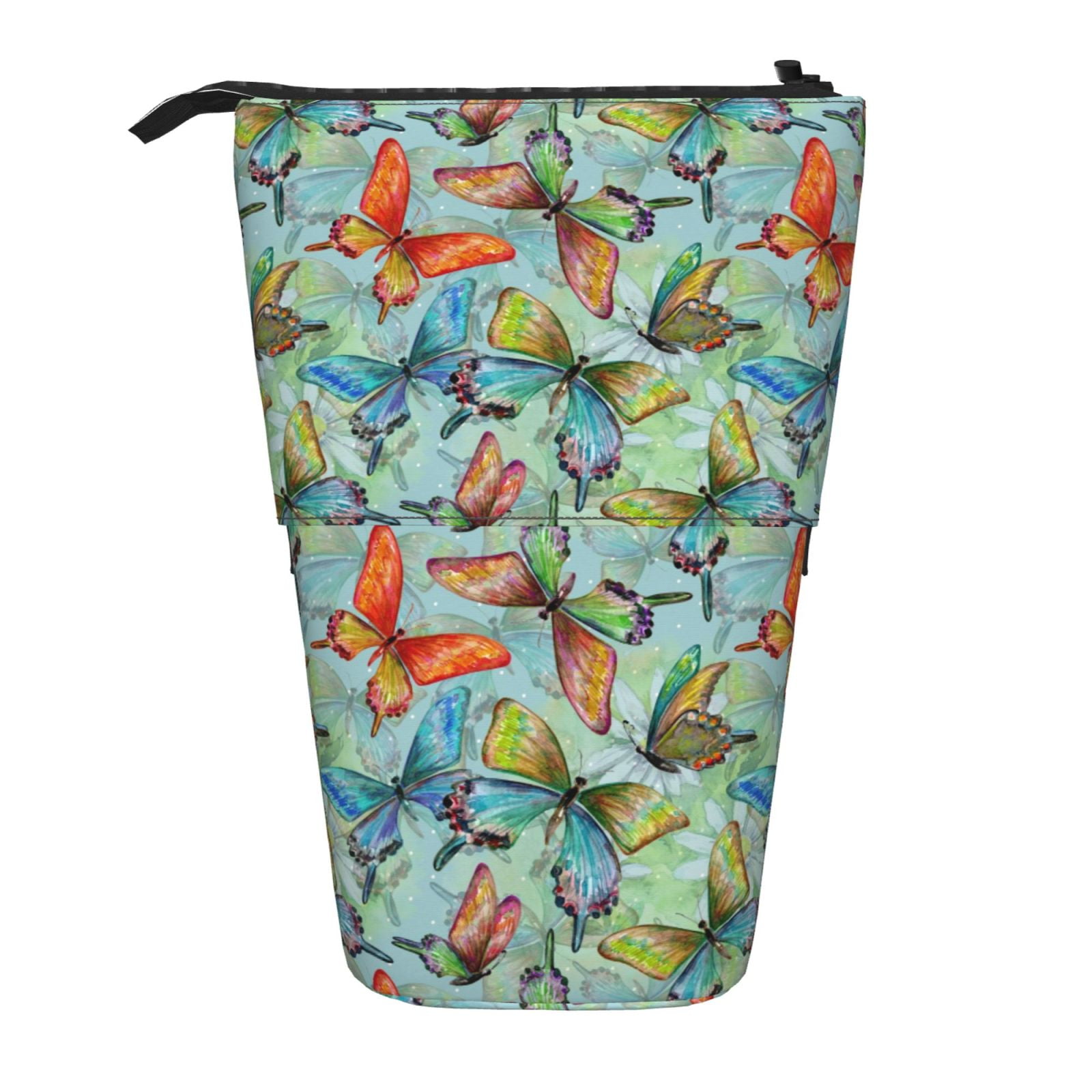 Picia Retro Flying Butterflies Print Telescopic Pencil Case, Telescopic ...
