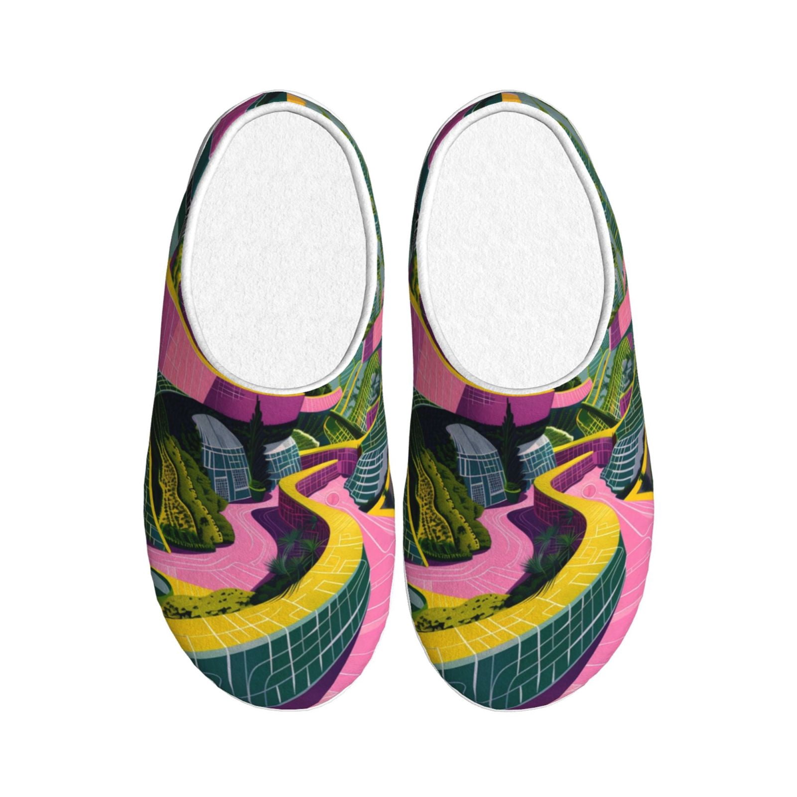 Picia Retro Futuristic Landscape for Women's Lamb-hug Comfy Fleece ...