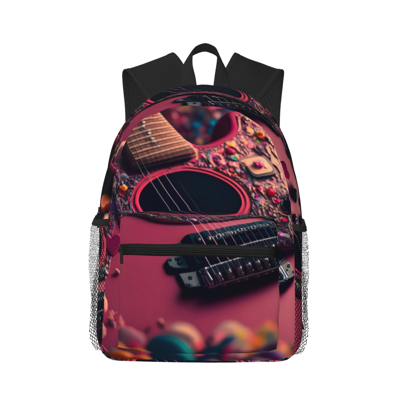 Picia Romantic Heart Guitar Large Capacity Backpack Classic Style ...