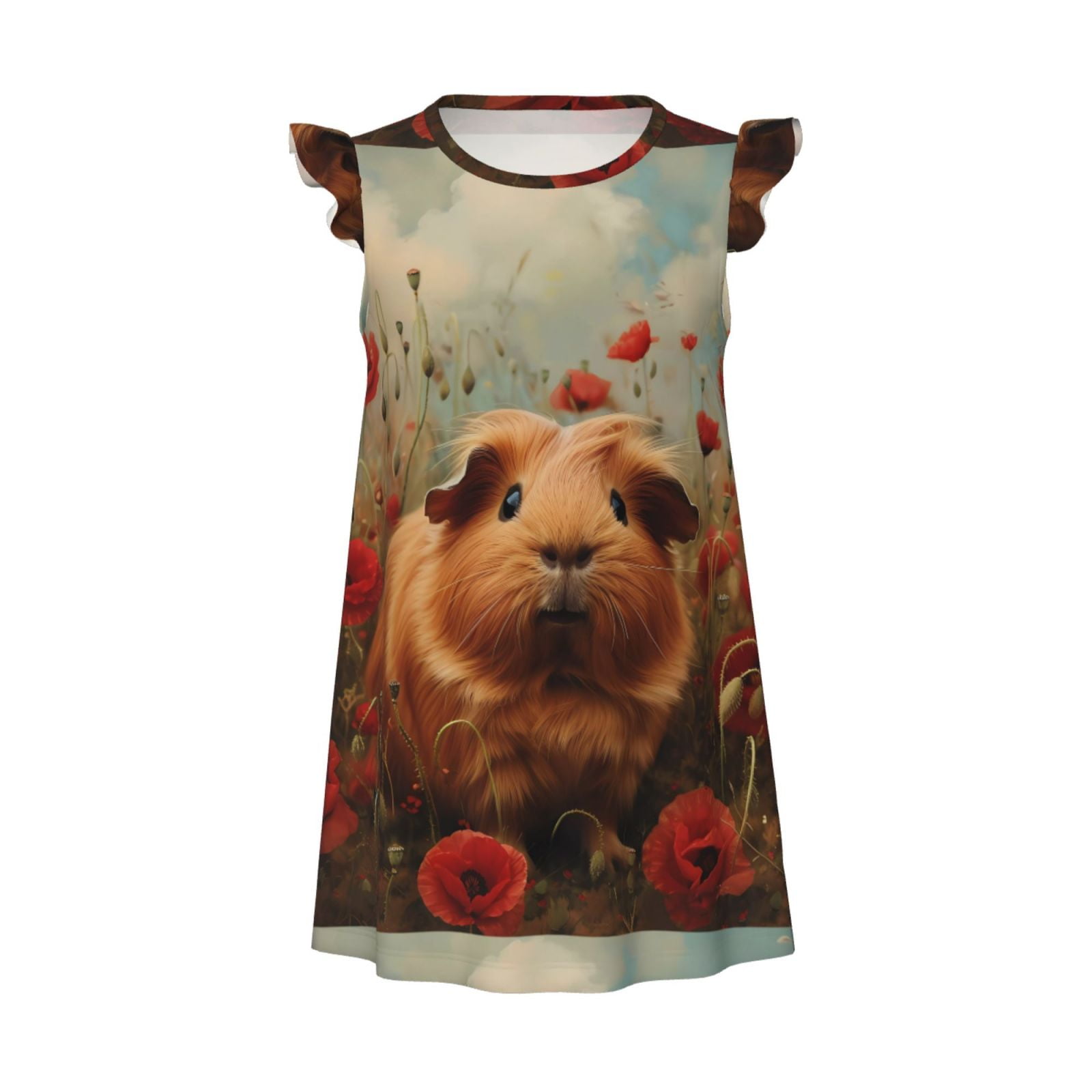 Picia Rose Cute Guinea Pig Pattern Girls Nightgowns,Unicorn Dress ...