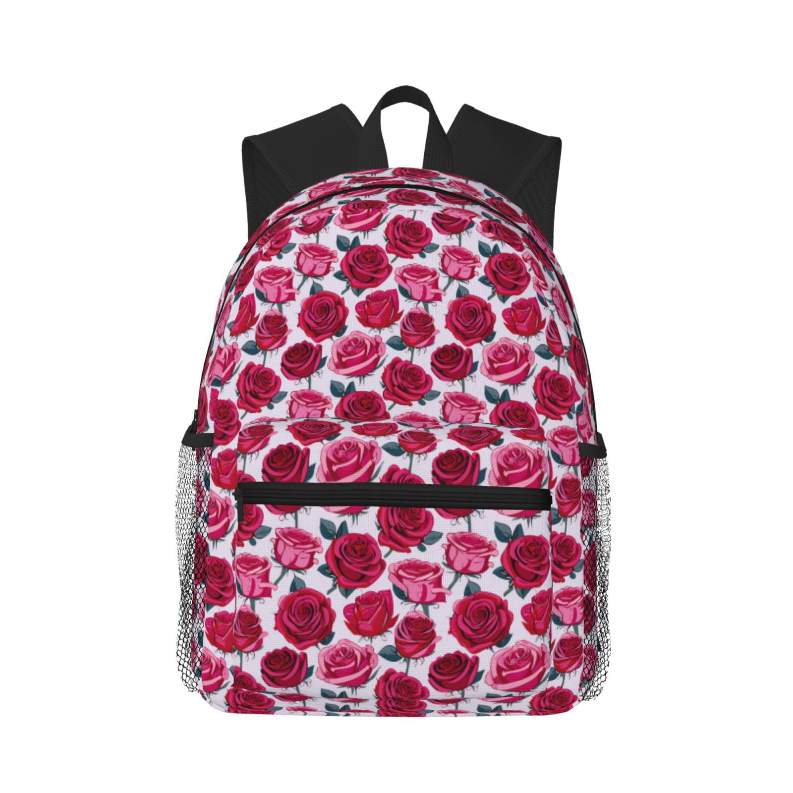 Picia Rose Flowers Large Capacity Backpack Classic Style Backpack ...