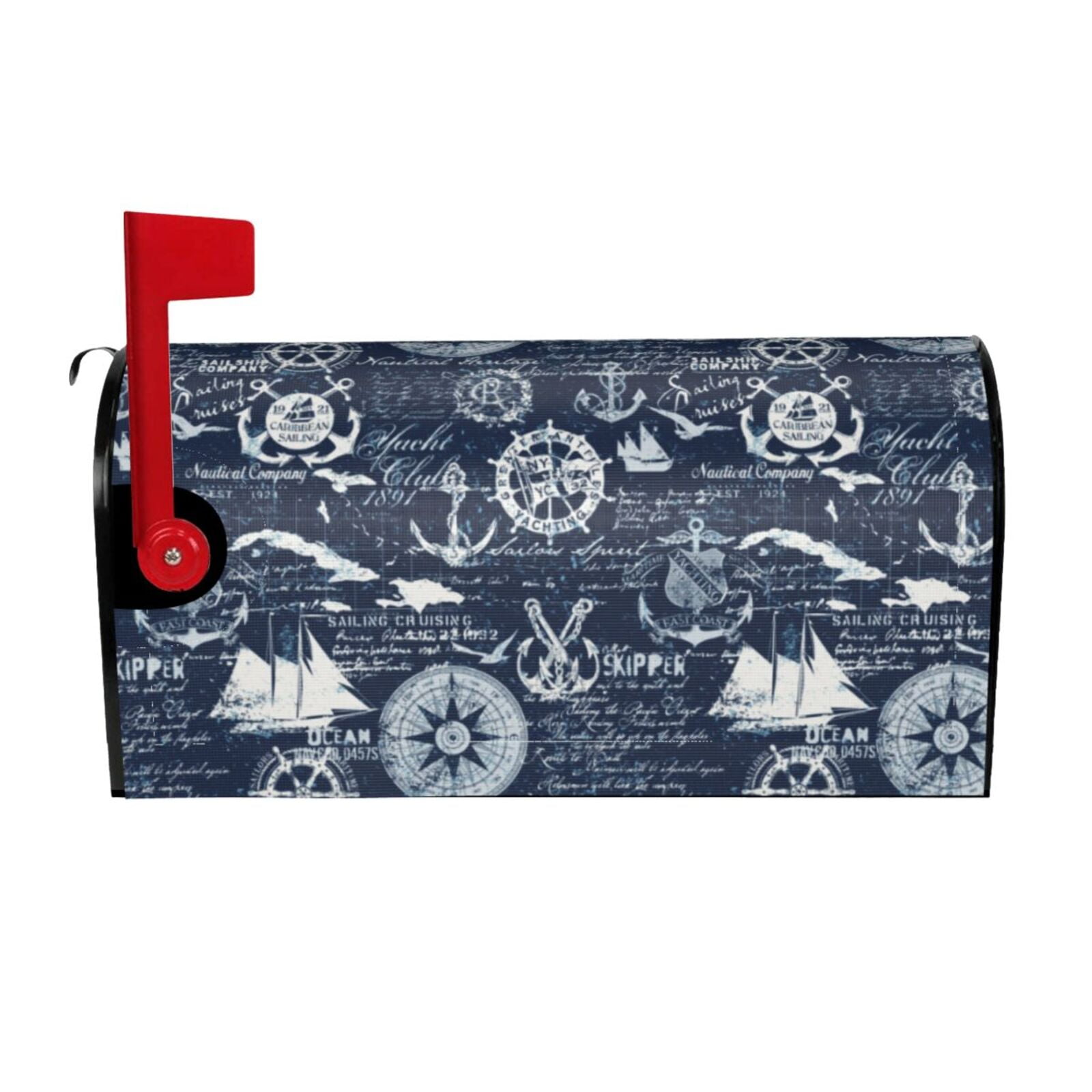 Picia Sailing Cruises Nautical Magnetic Mailbox Cover Standard Size ...