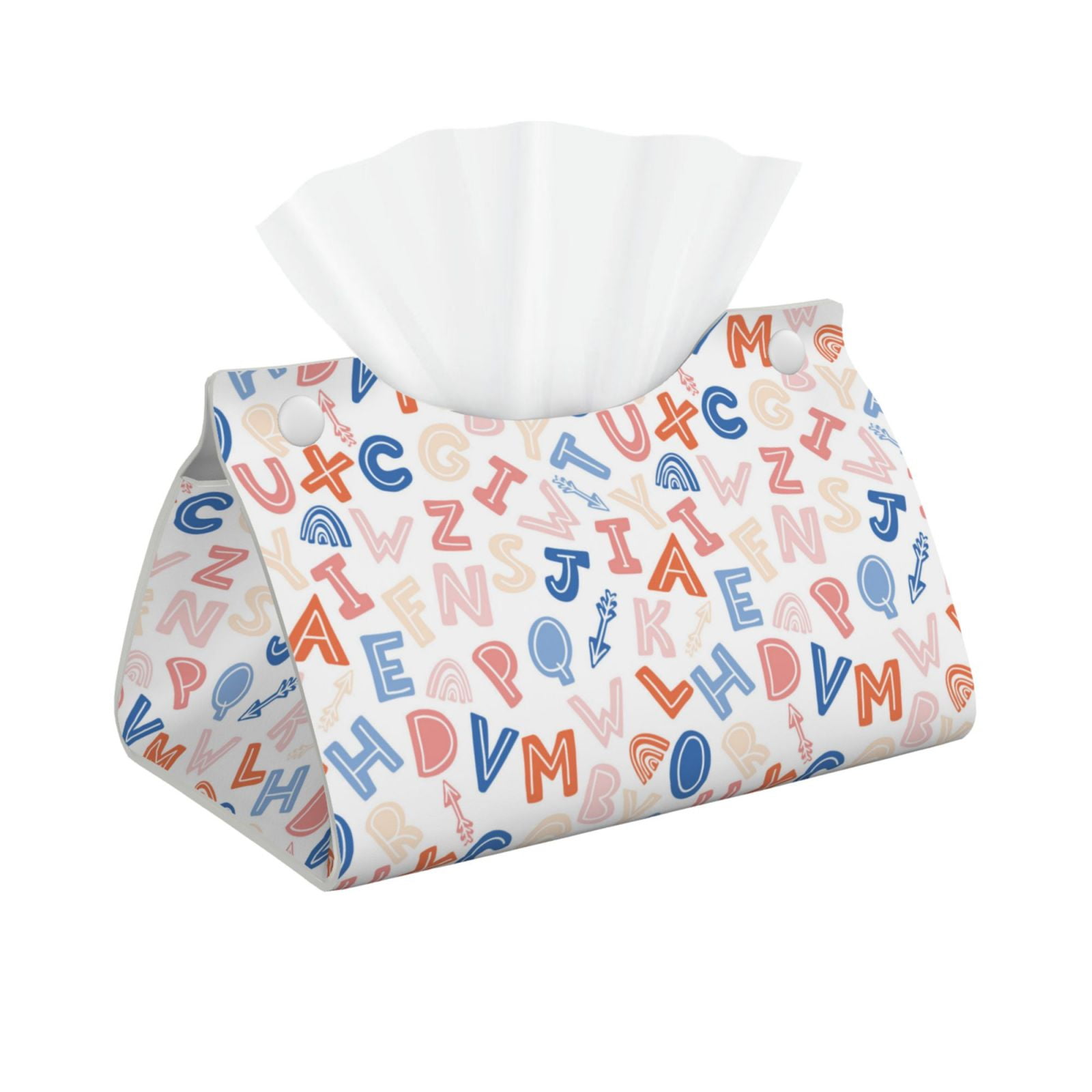 Picia Scandinavian Alphabet Pattern Long Tissue Box Cover,PVC Leather ...