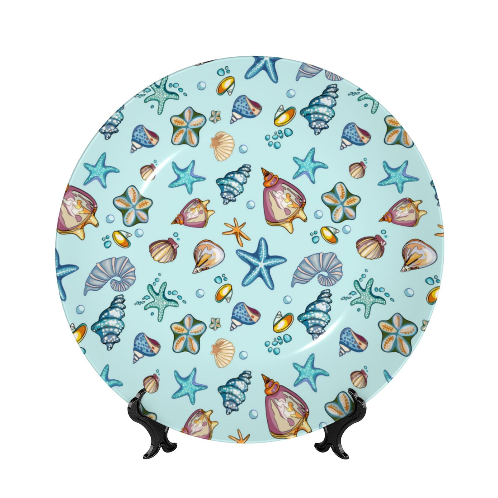 Picia Sea Shells 2 Pattern Bone China Decorative Plate – Wall Decor ...