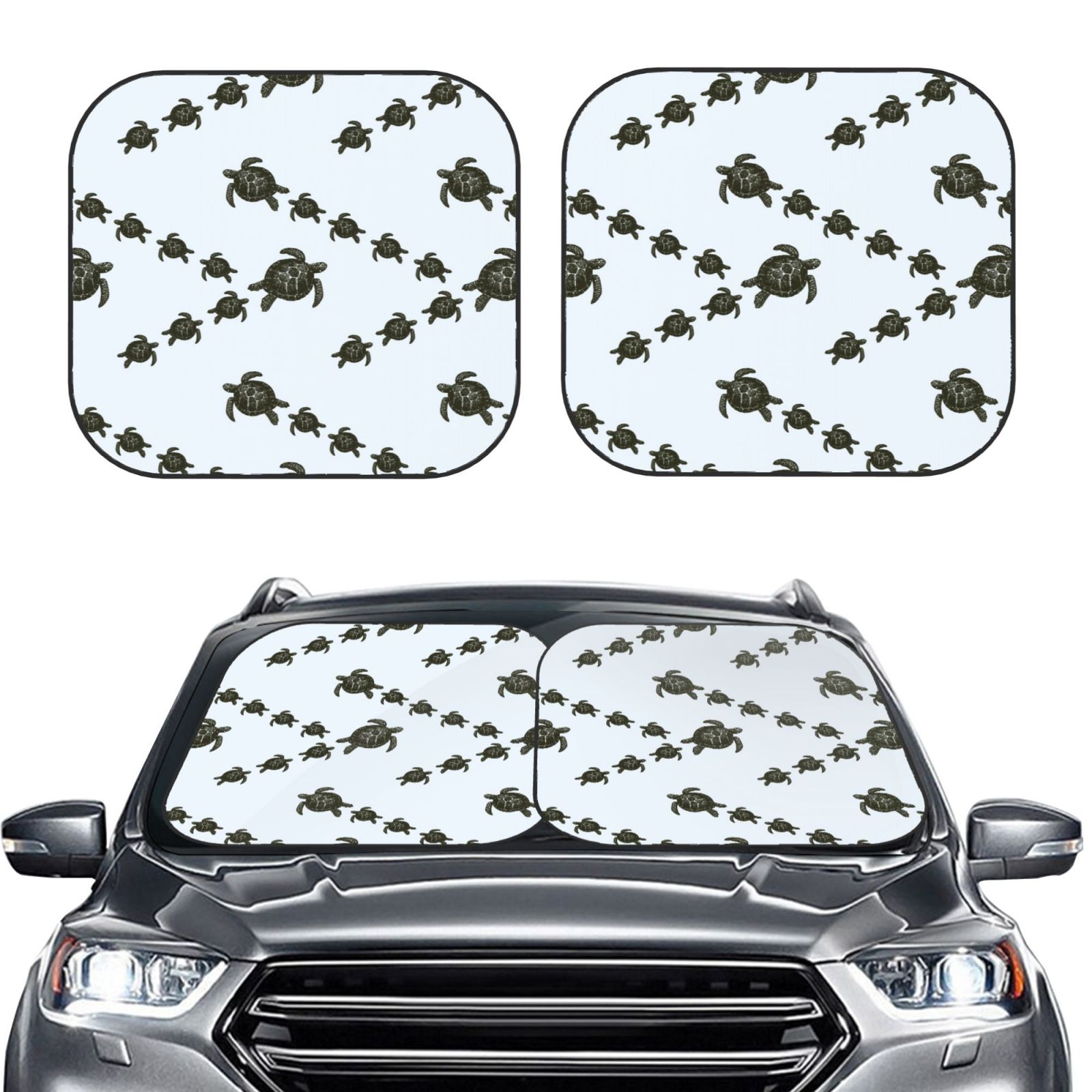 Picia Sea Turtle 2 Piece Car Windshield Sun Shade Foldable | Foldable ...