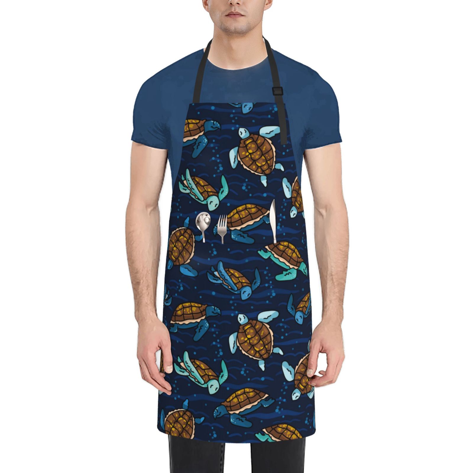 Picia Sea Turtles Swimming Waterproof Apron for Unisex Adult ...