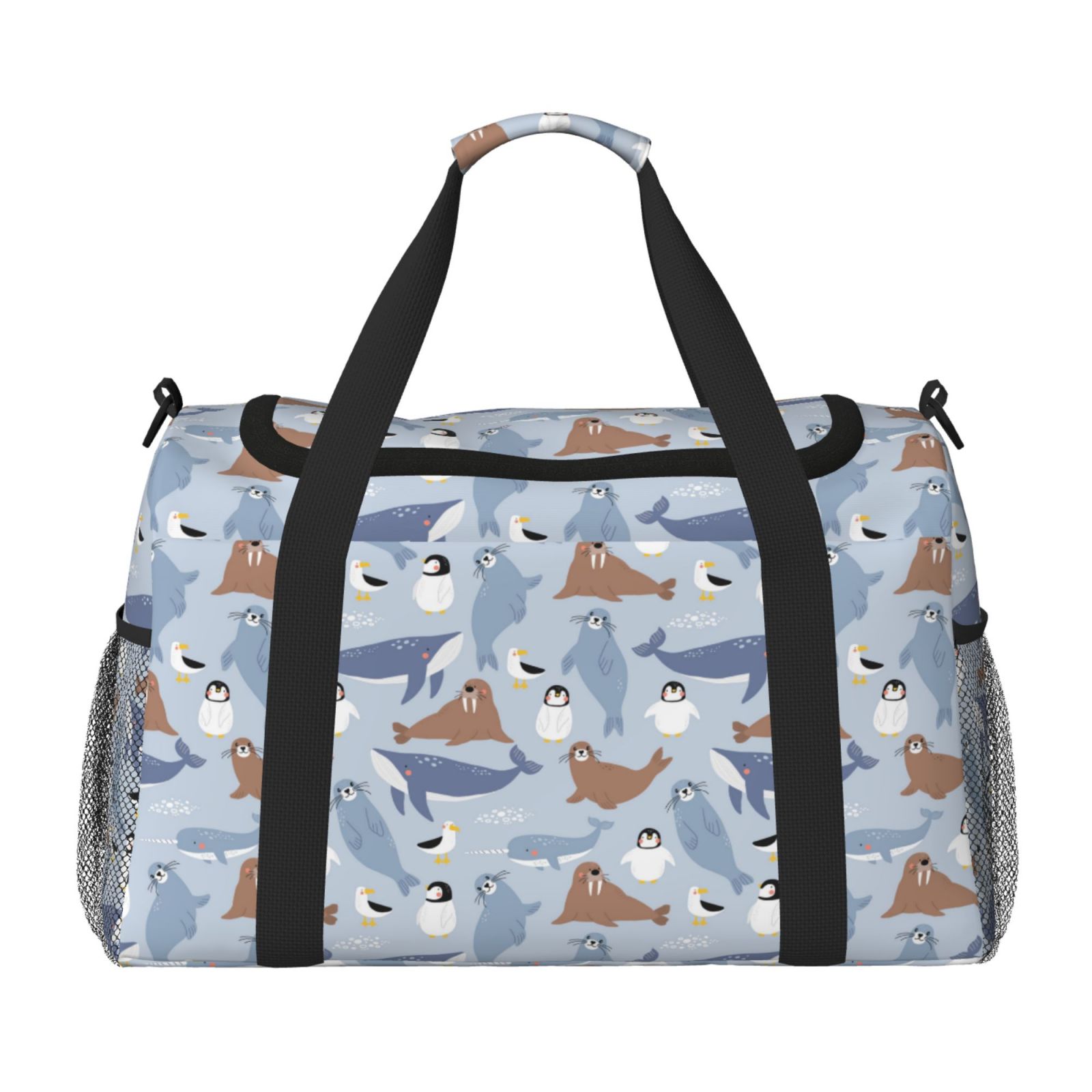 Picia Seal Fox Seagull Whales Print Travel Duffle Bag,Weekender Bags ...