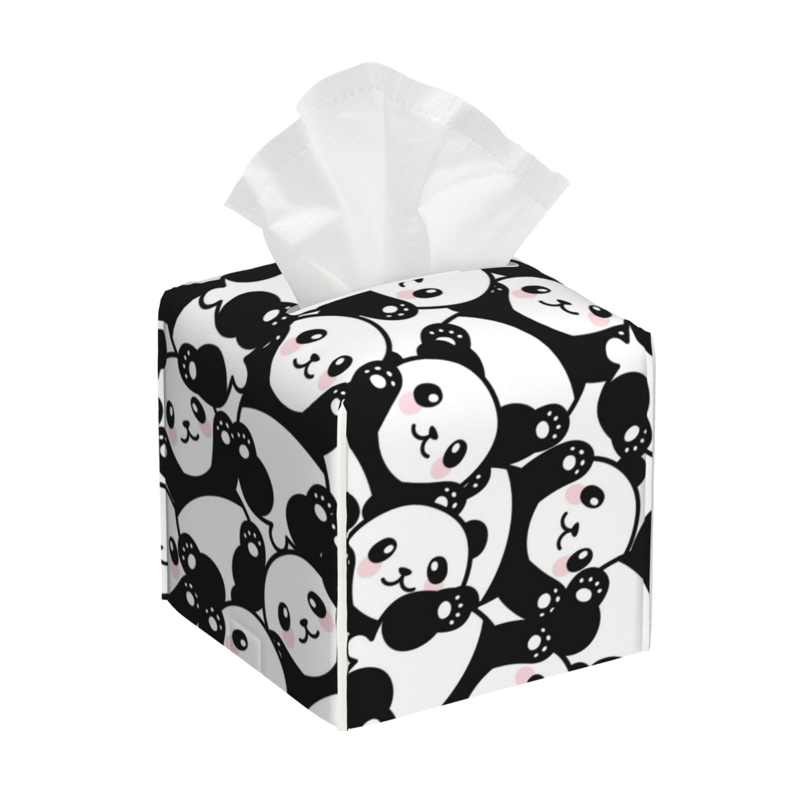 Picia Seamless Pattern Cute Panda Pattern Tissue Box Cover,PVC Leather ...