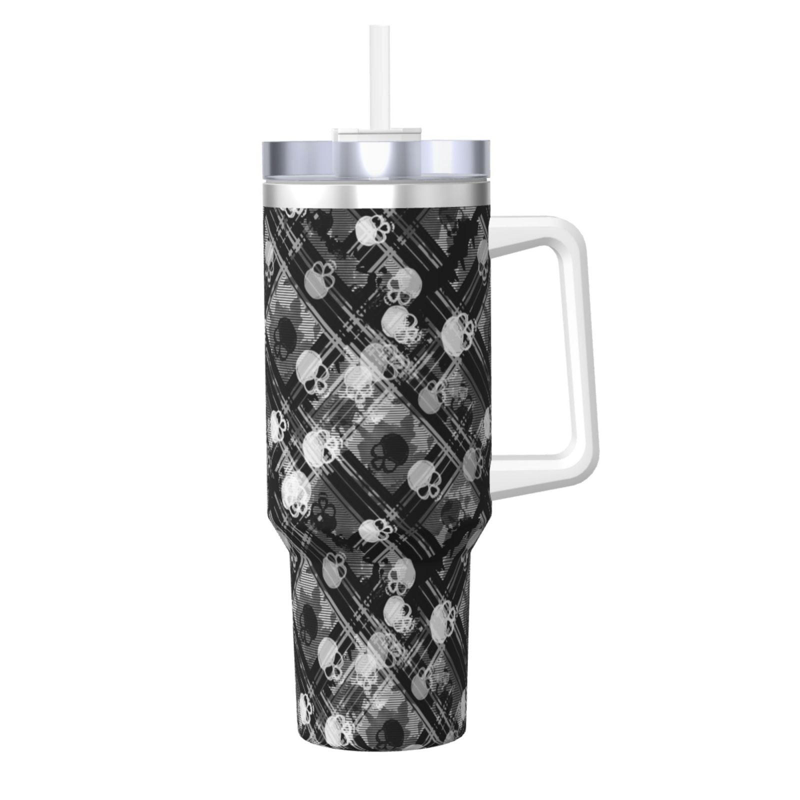 Picia Seamless Pattern With Skulls Pattern 40oz Ice Bully Insulated ...