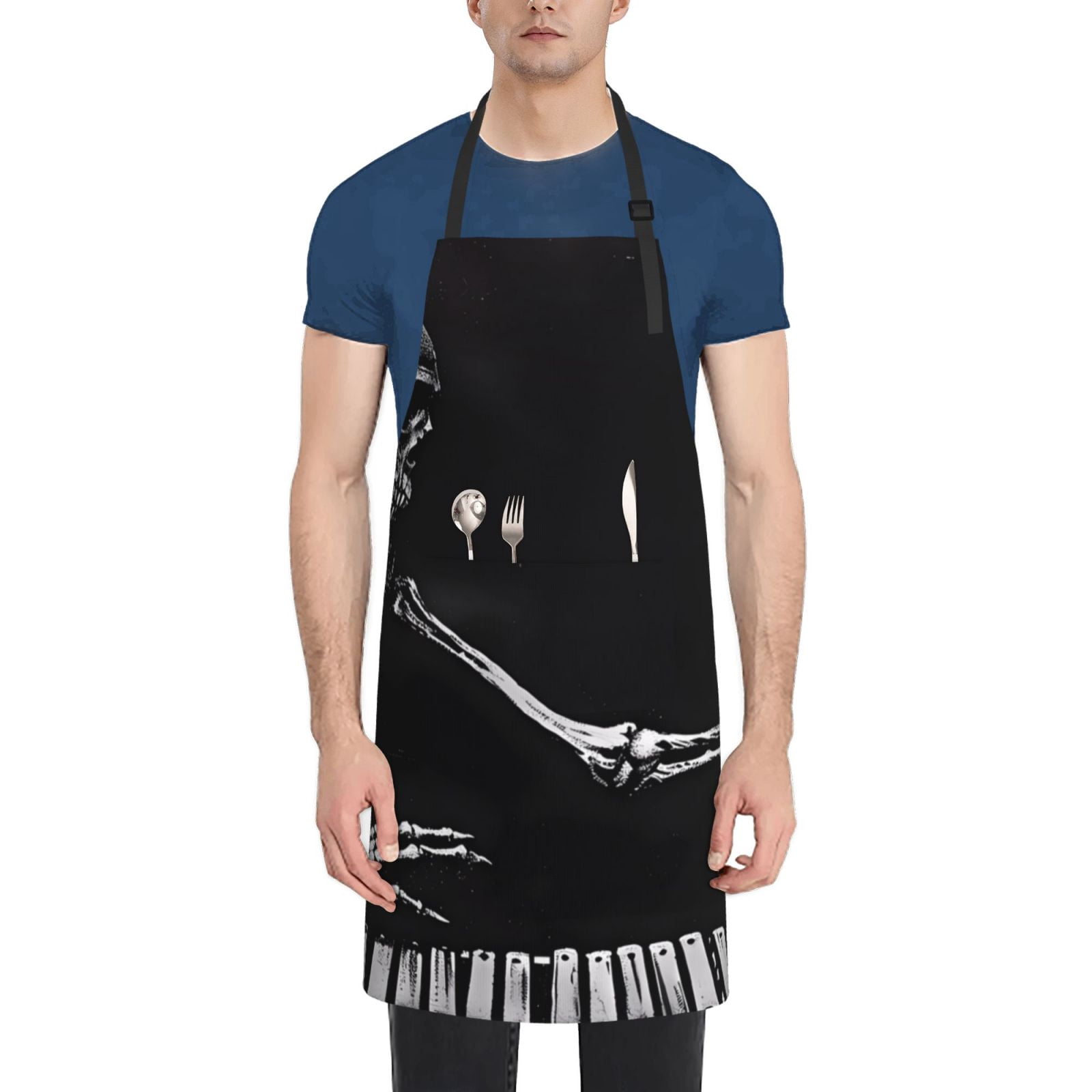 Picia Skeleton Playing Xylophone Waterproof Apron for Unisex Adult ...