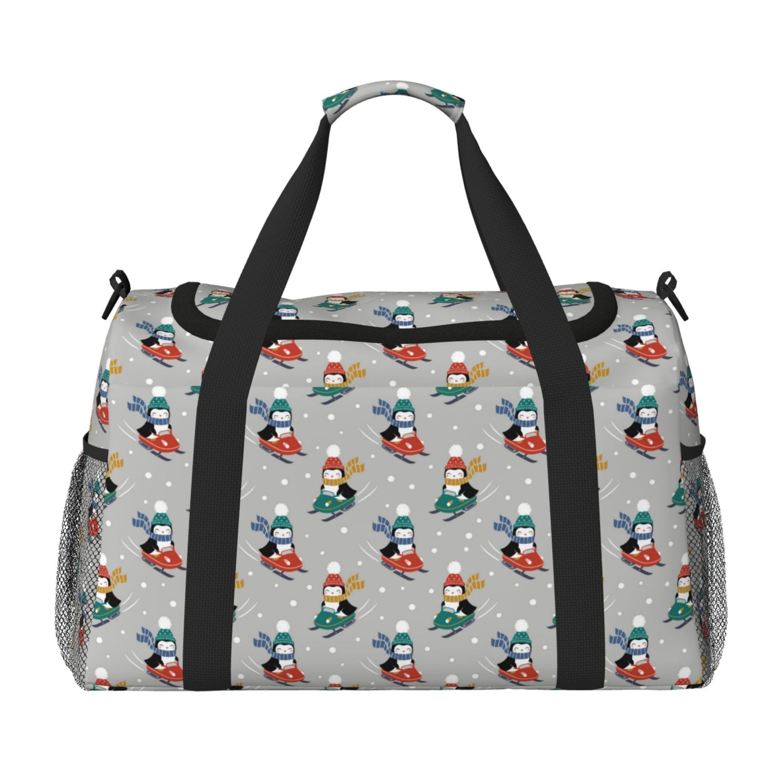Picia Skiing penguin Print Travel Duffle Bag,Weekender Bags for Women ...