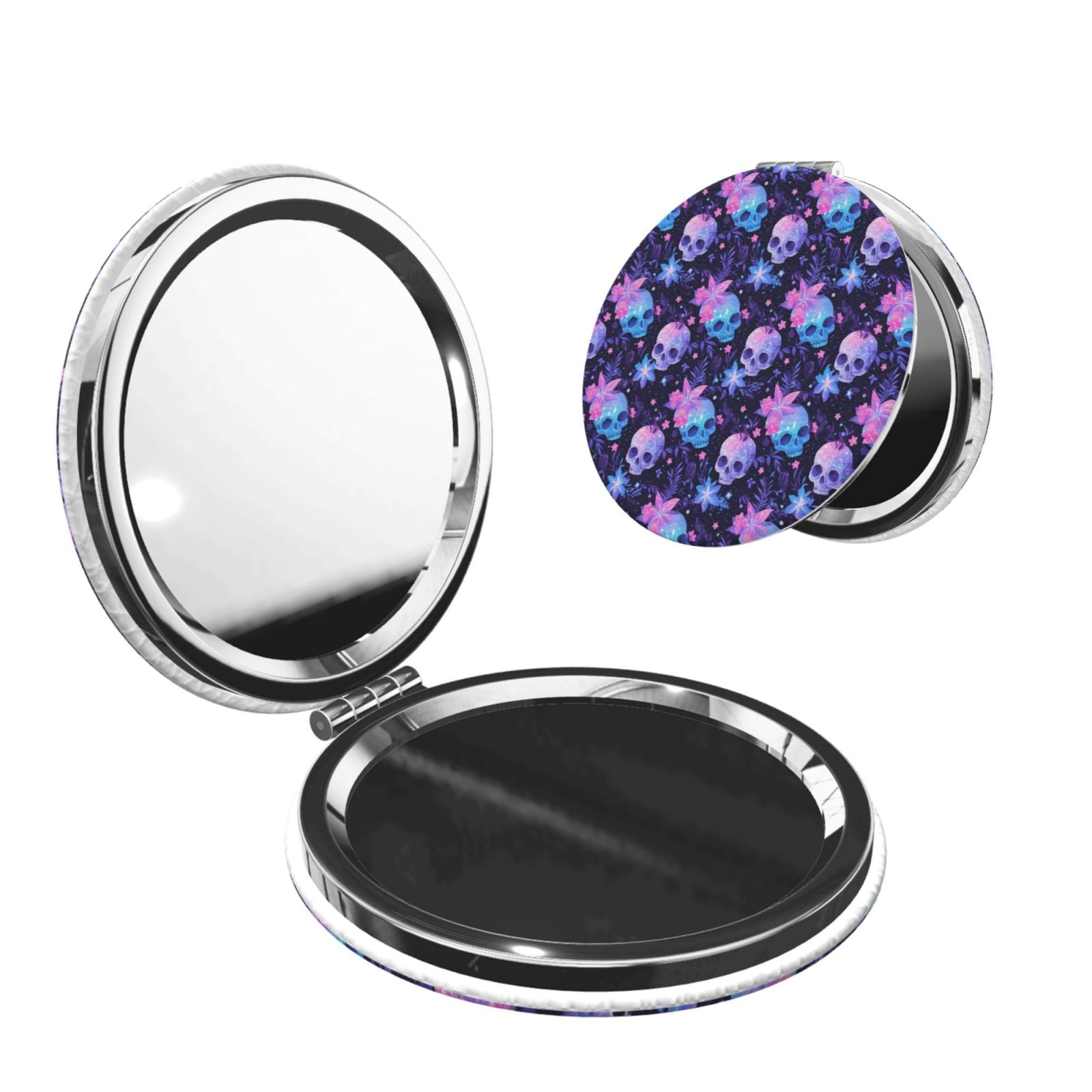 Picia Skull starry sky flower leaf for Compact Vanity Mirror , Travel ...