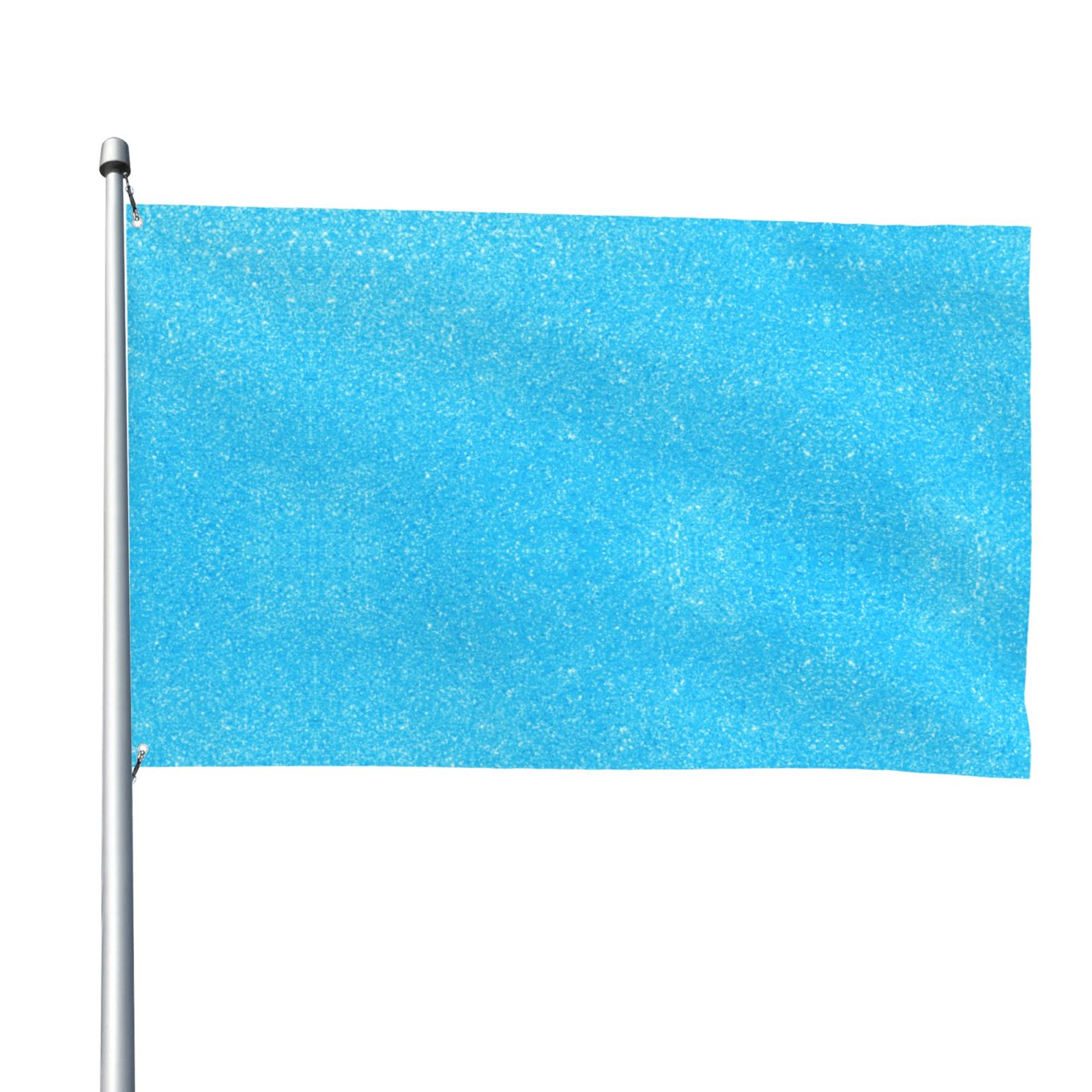 Picia Sky Blue Glitter Printed Flag ,Sky Blue Glitter Pattern Garden ...