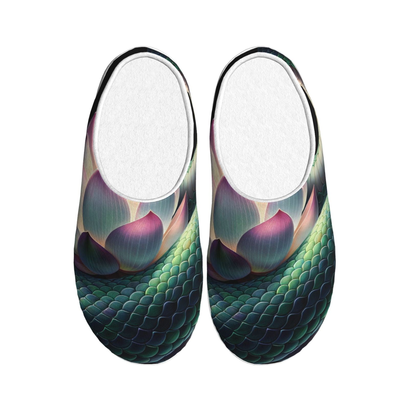 Picia Snake Holding A Lotus for Women's Lamb-hug Comfy Fleece House ...