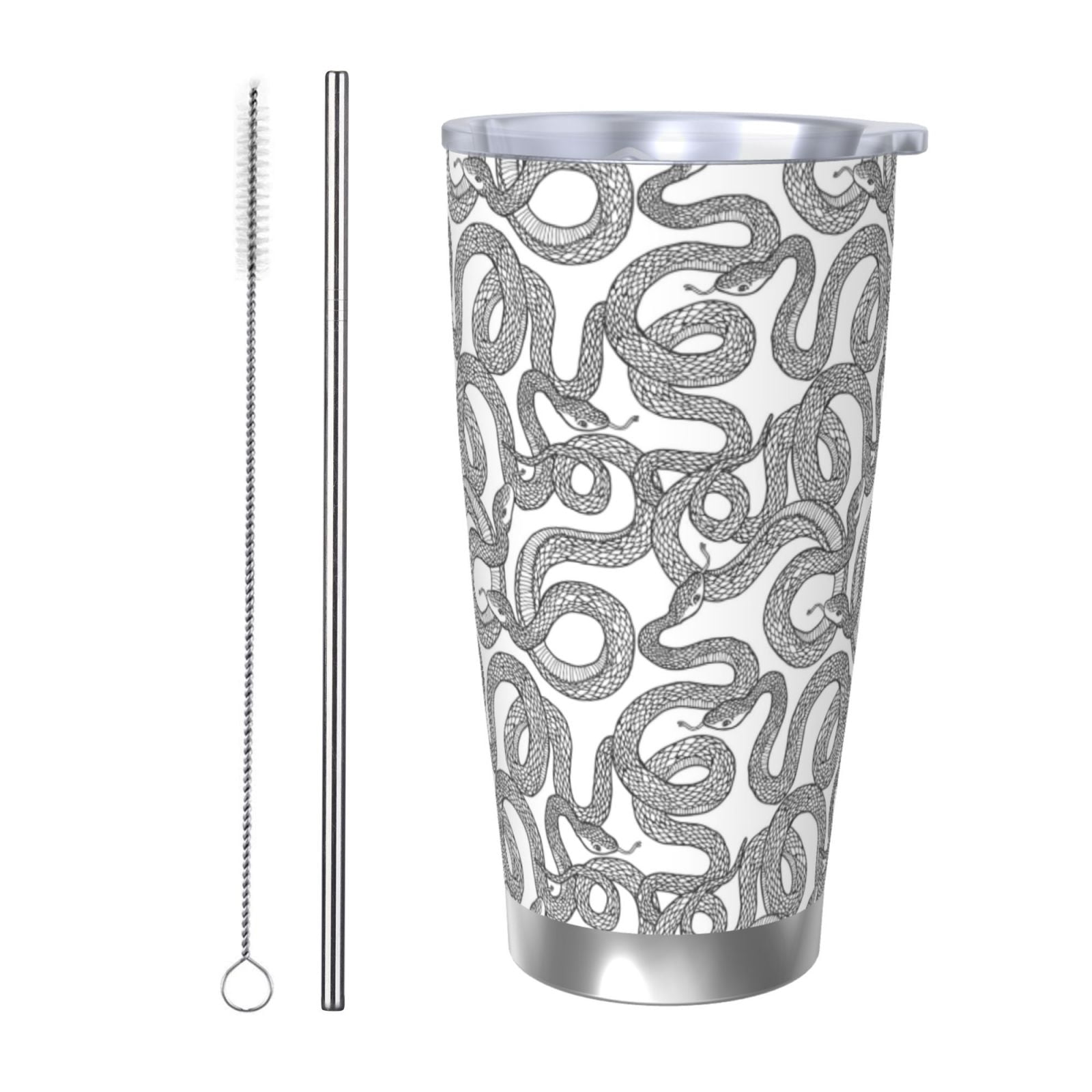 Picia Snake Pattern 20 oz Tumbler Stainless Steel Vacuum Insulated ...