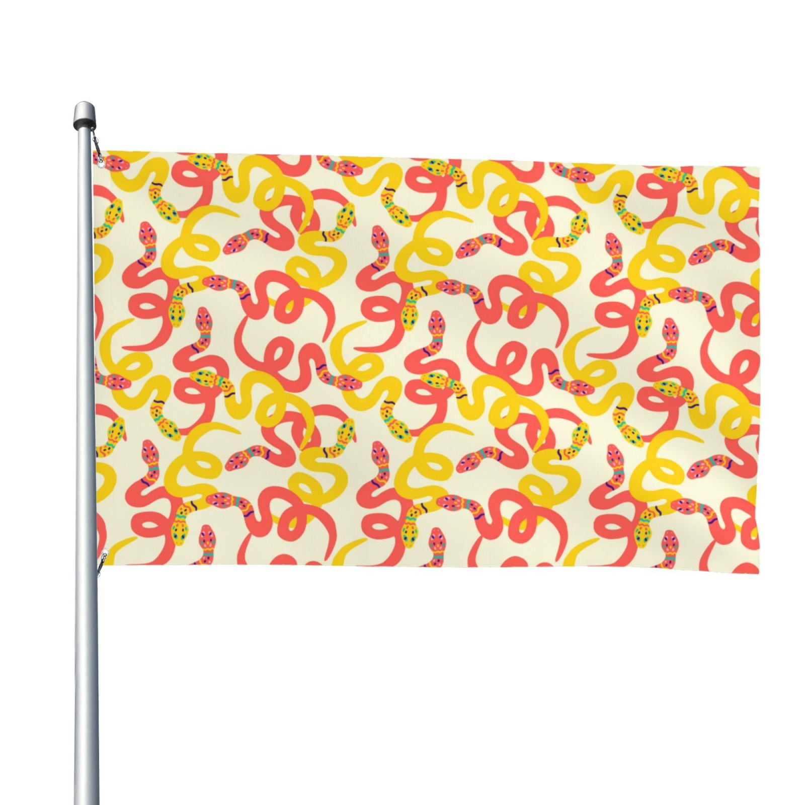 Picia Snake Printed Flag ,Snake Pattern Garden Flag Vertical Double ...