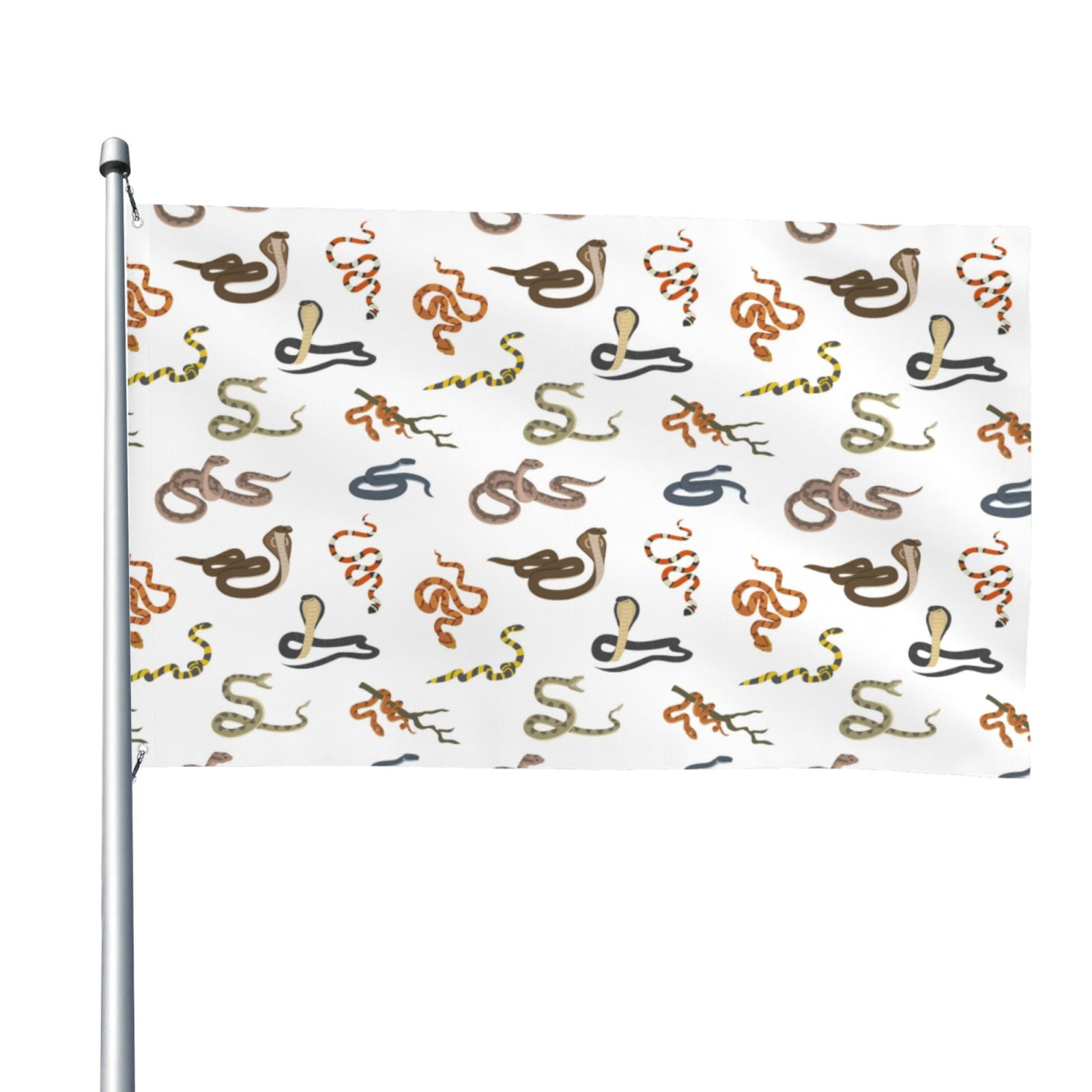 Picia Snake Printed Flag ,Snake Pattern Garden Flag Vertical Double ...