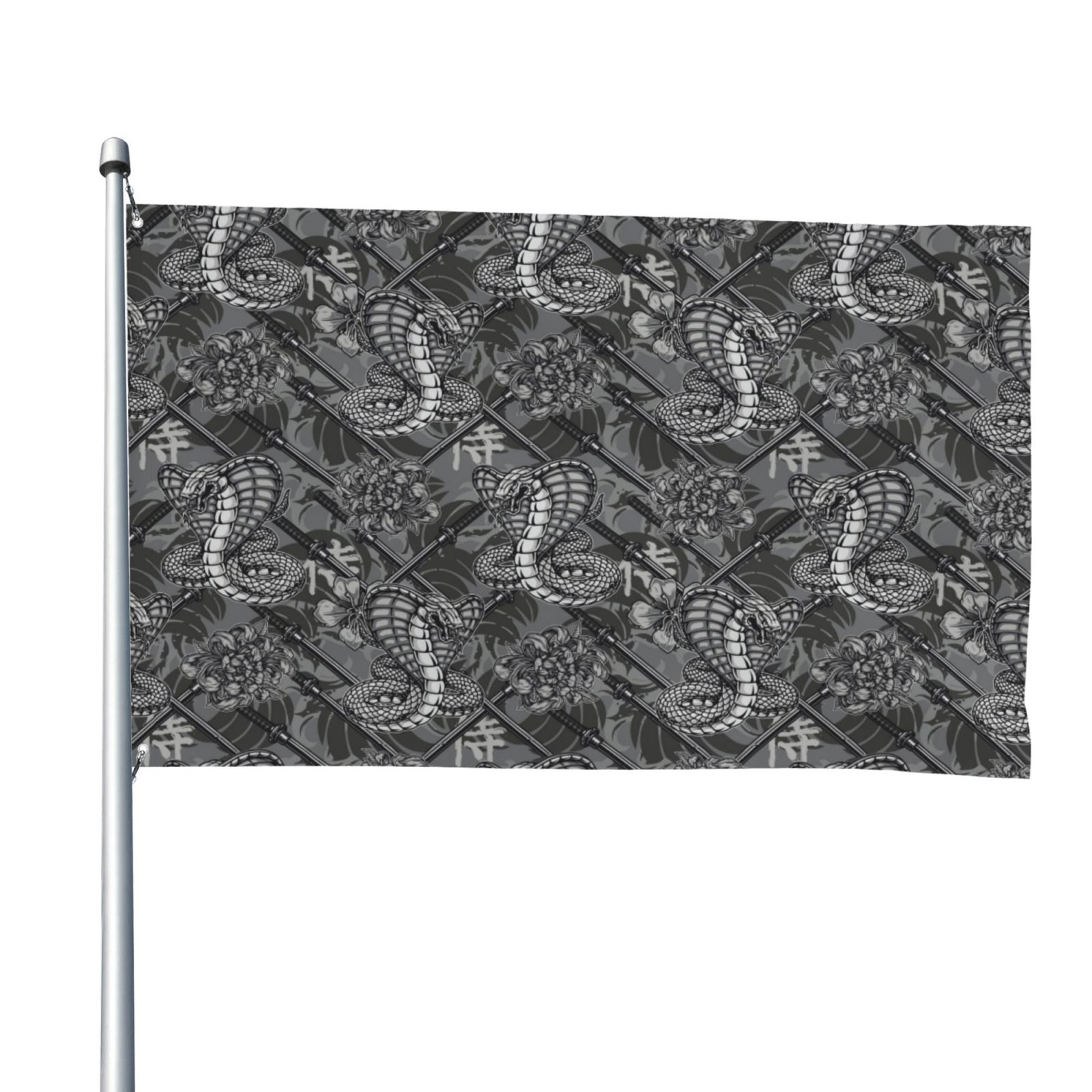 Picia Snake Printed Flag ,Snake Pattern Garden Flag Vertical Double ...