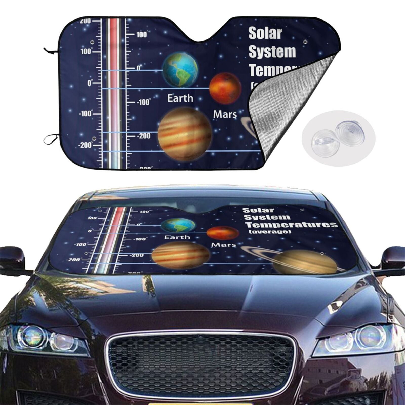 Picia Solar System Curved Windshield Sunshade Accordion Folding Style ...