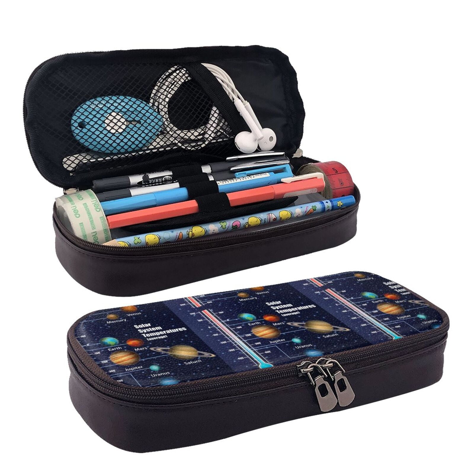 Picia Solar System Pattern Large Capacity PU Leather Pencil Case ...