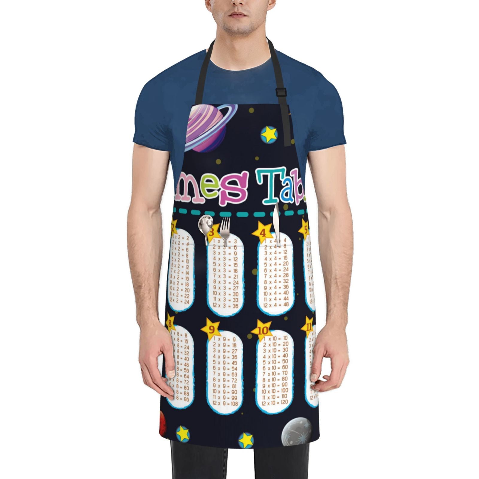 Picia Space Math Times Tables Waterproof Apron for Unisex Adult ...