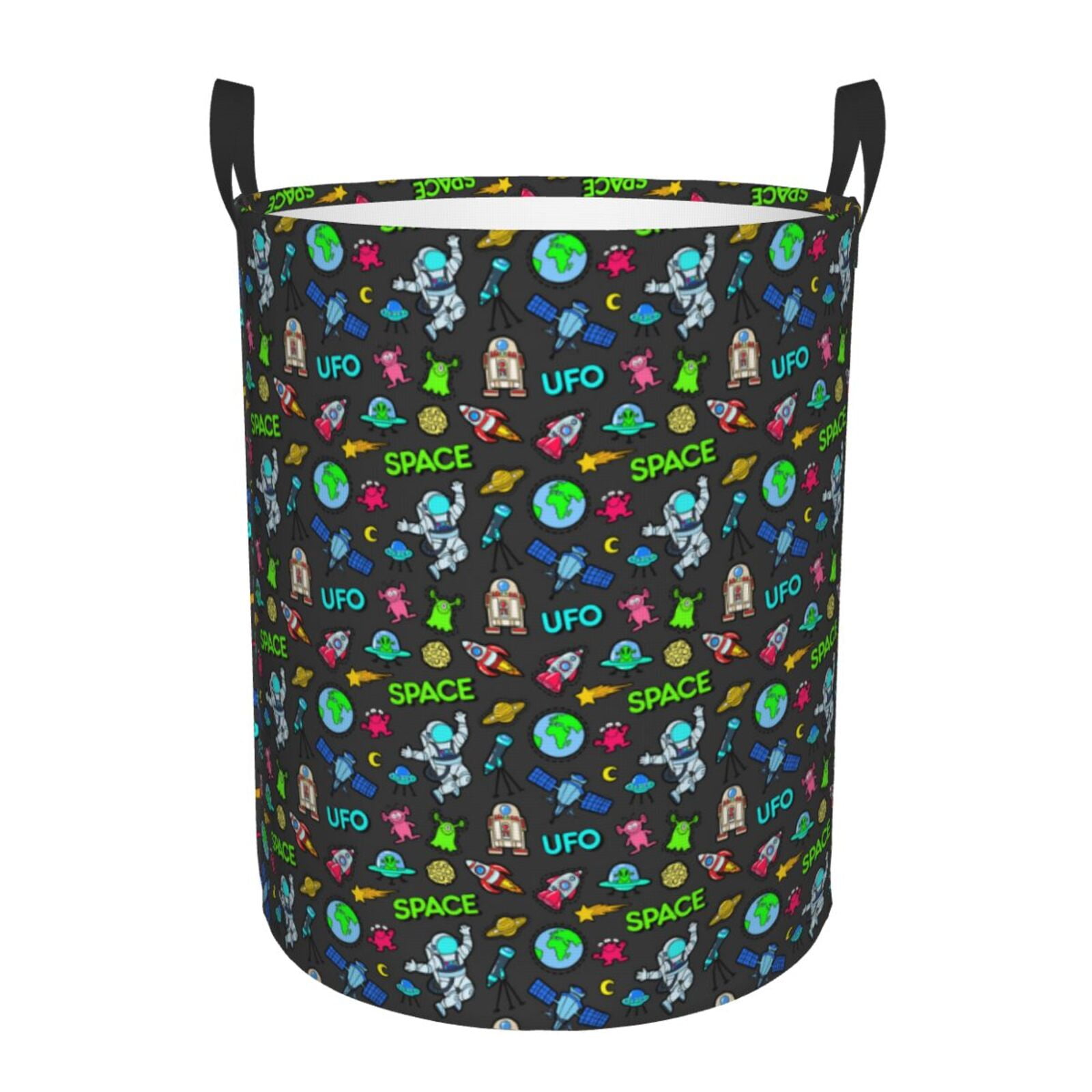 Picia Space Rocket Cosmonaut Planets Pattern Large Laundry Basket ...