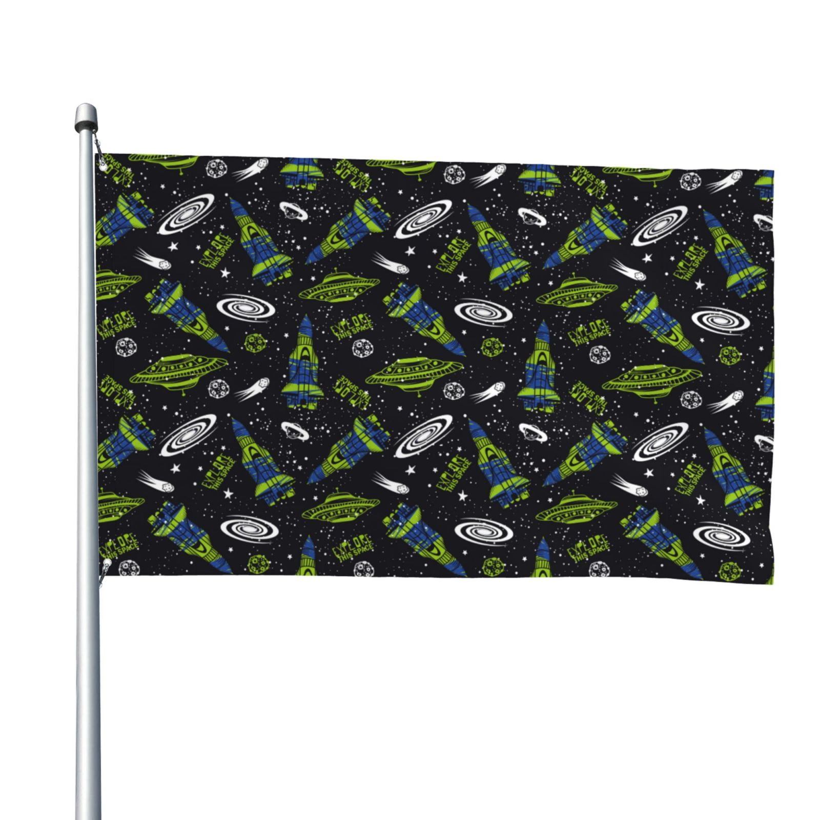Picia Space Rockets Printed Flag ,Space Rockets Pattern Garden Flag ...