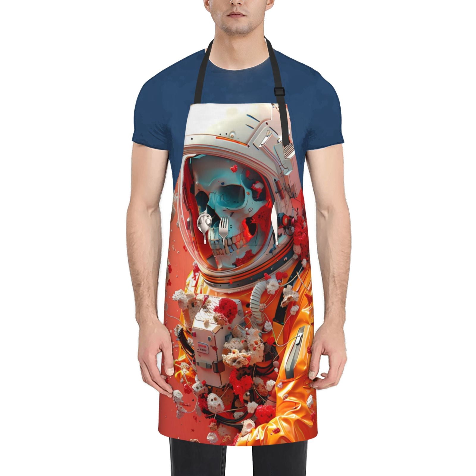 Picia Space Skeleton Art Waterproof Apron for Unisex Adult - Adjustable ...