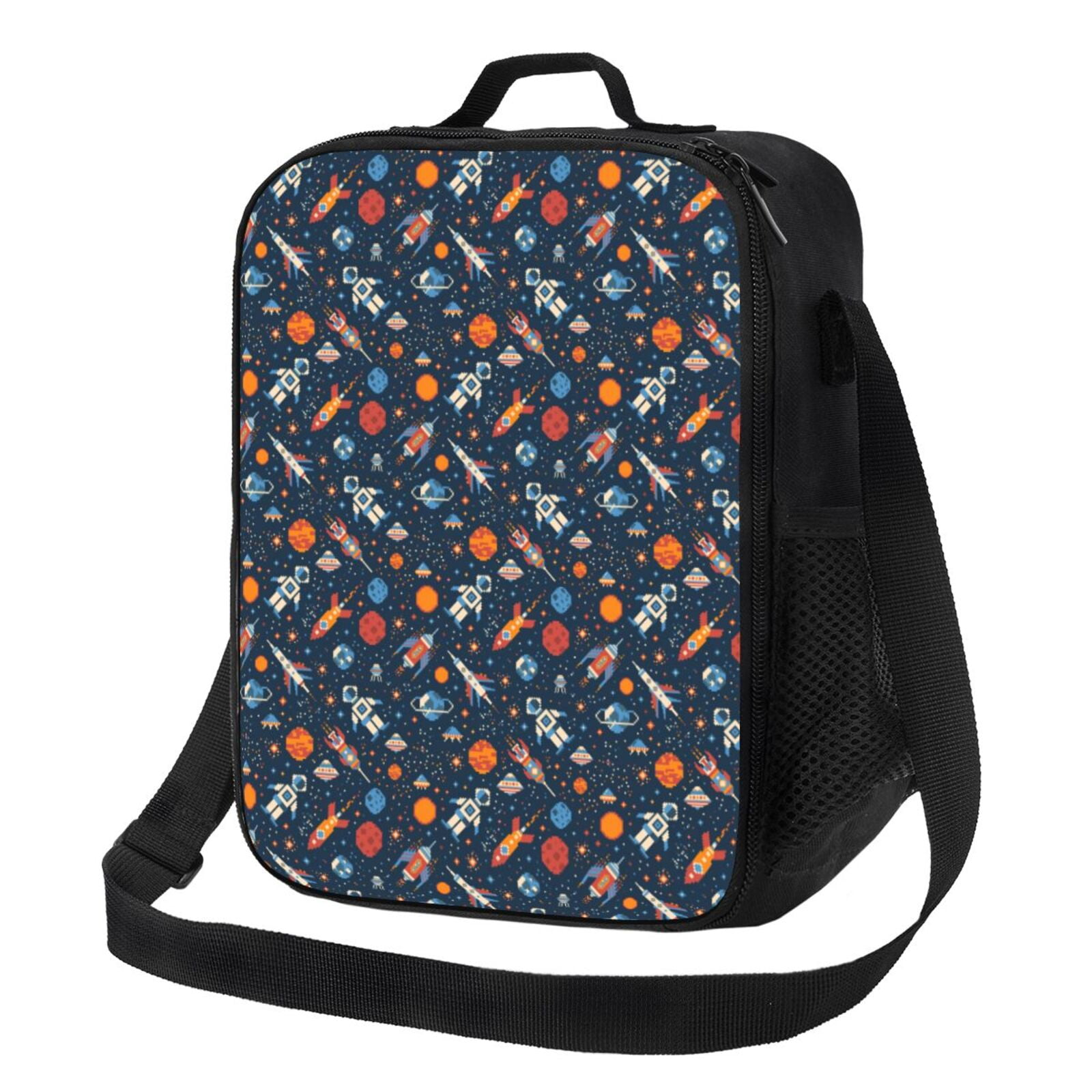 Picia Spaceships And Stars In Outer Space Lunch box Lunch bag for men ...