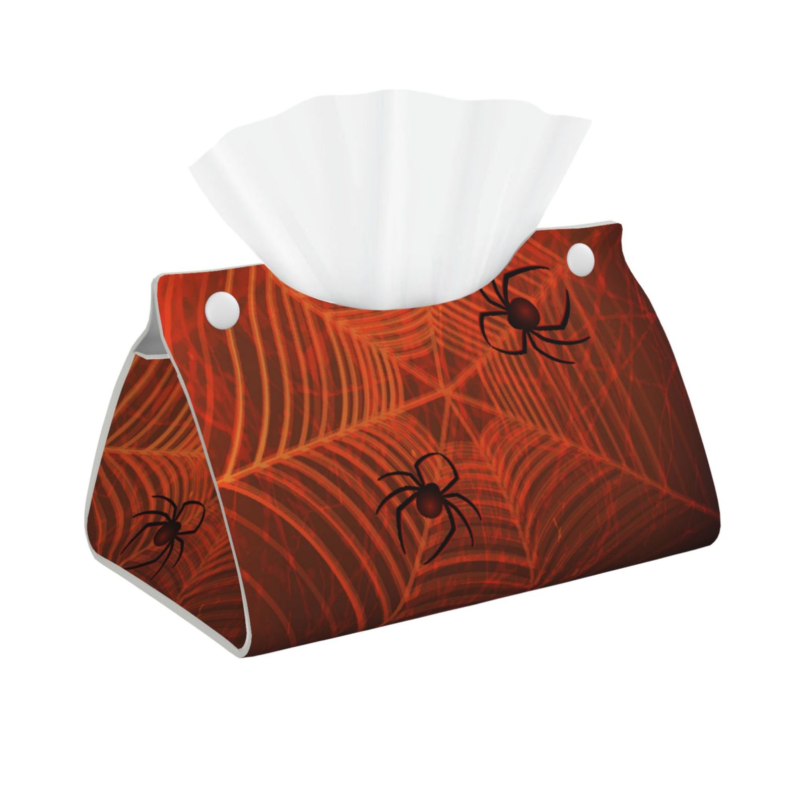 Picia Spider Web Pattern Long Tissue Box Cover,PVC Leather Triangle ...