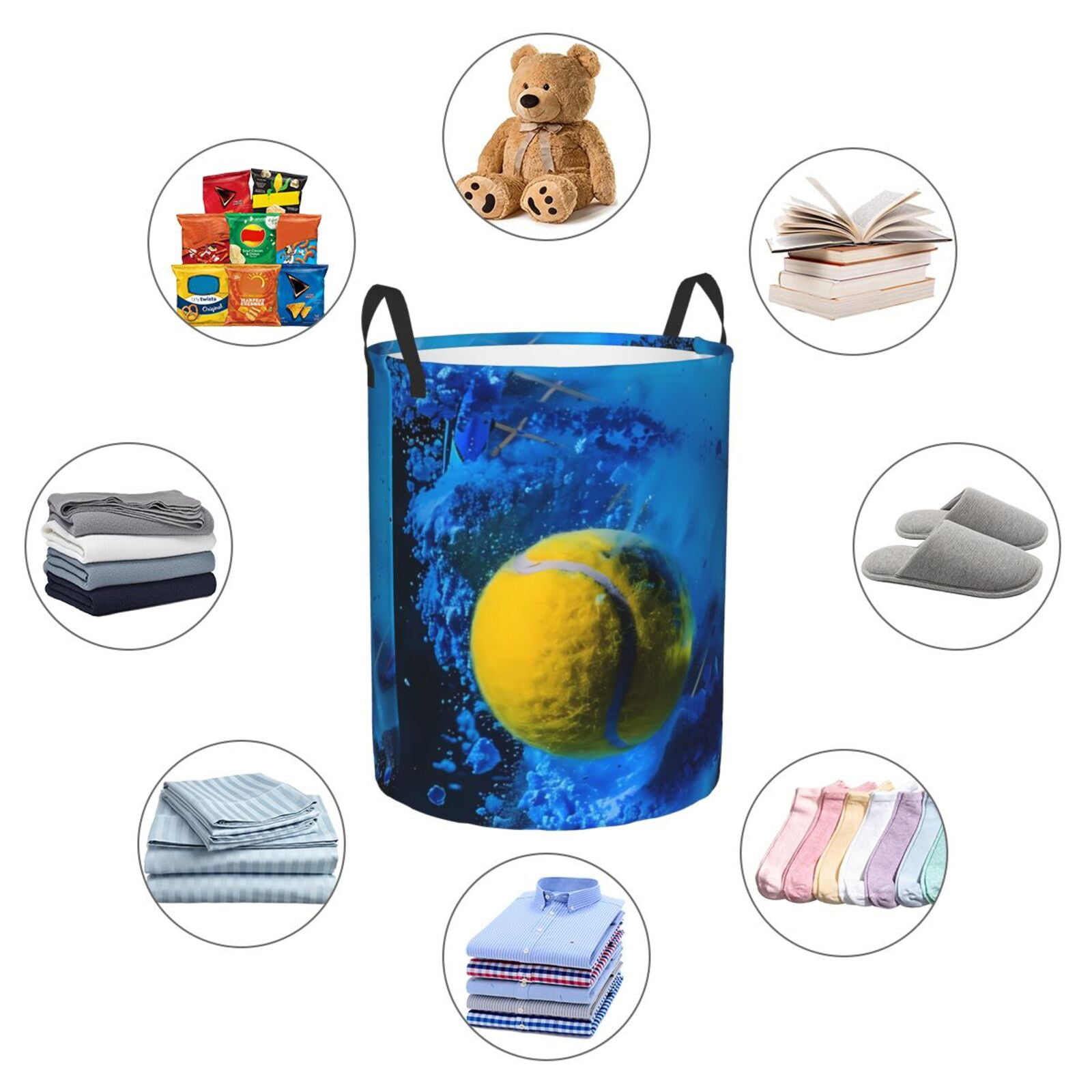 Picia Sports Tennis Ball Large Laundry Basket, Waterproof, Freestanding ...