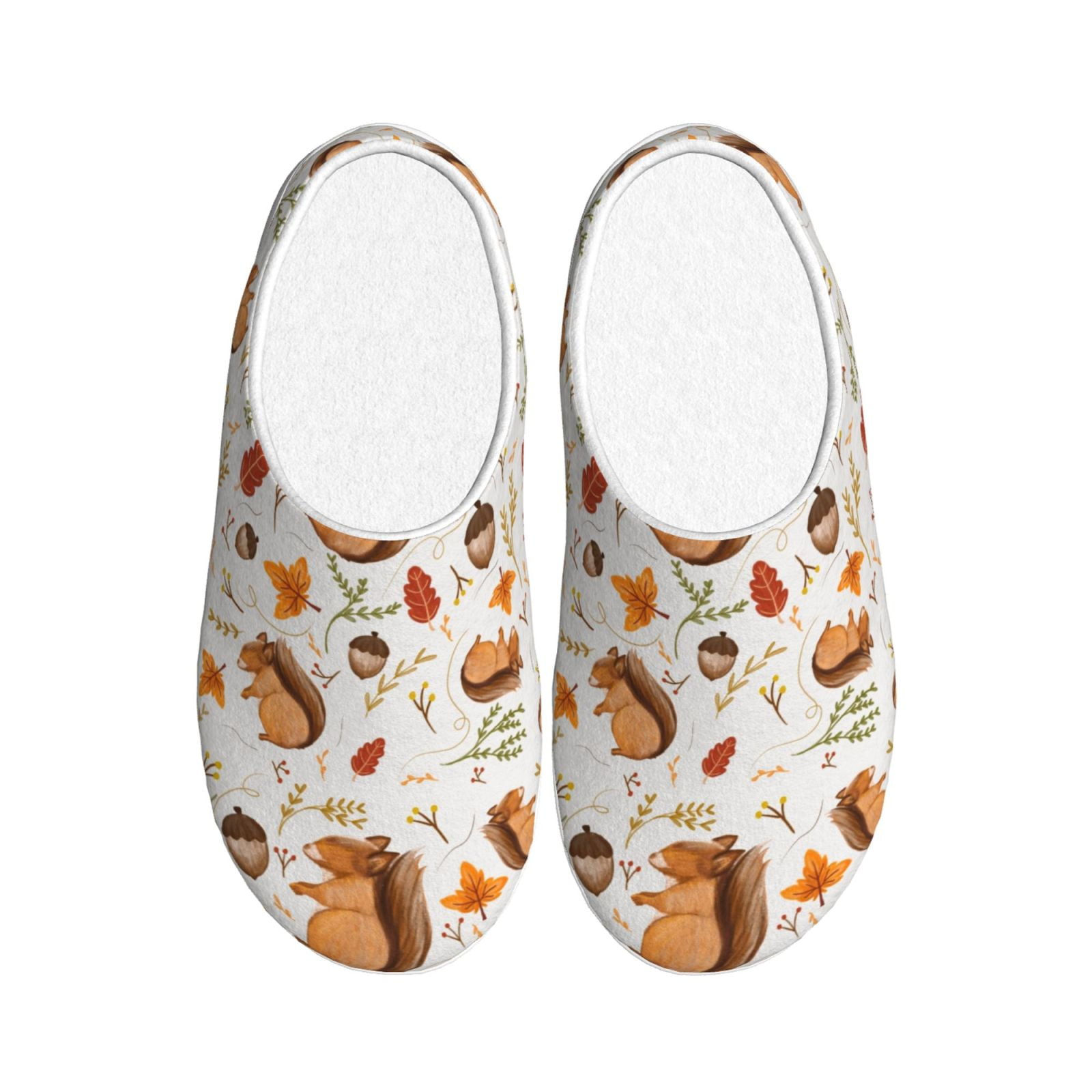 Picia Squirrel for Women's Lamb-hug Comfy Fleece House Slippers Memory ...