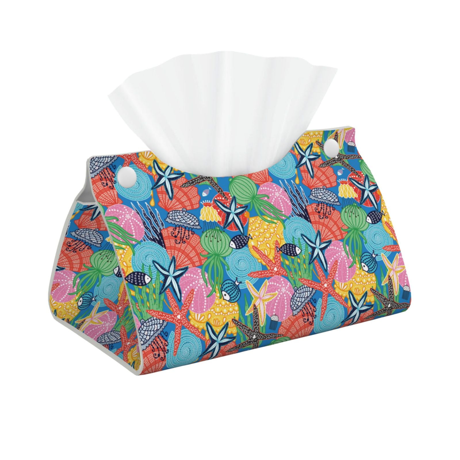 Picia Starfish And Algae Pattern Long Tissue Box Cover,PVC Leather ...
