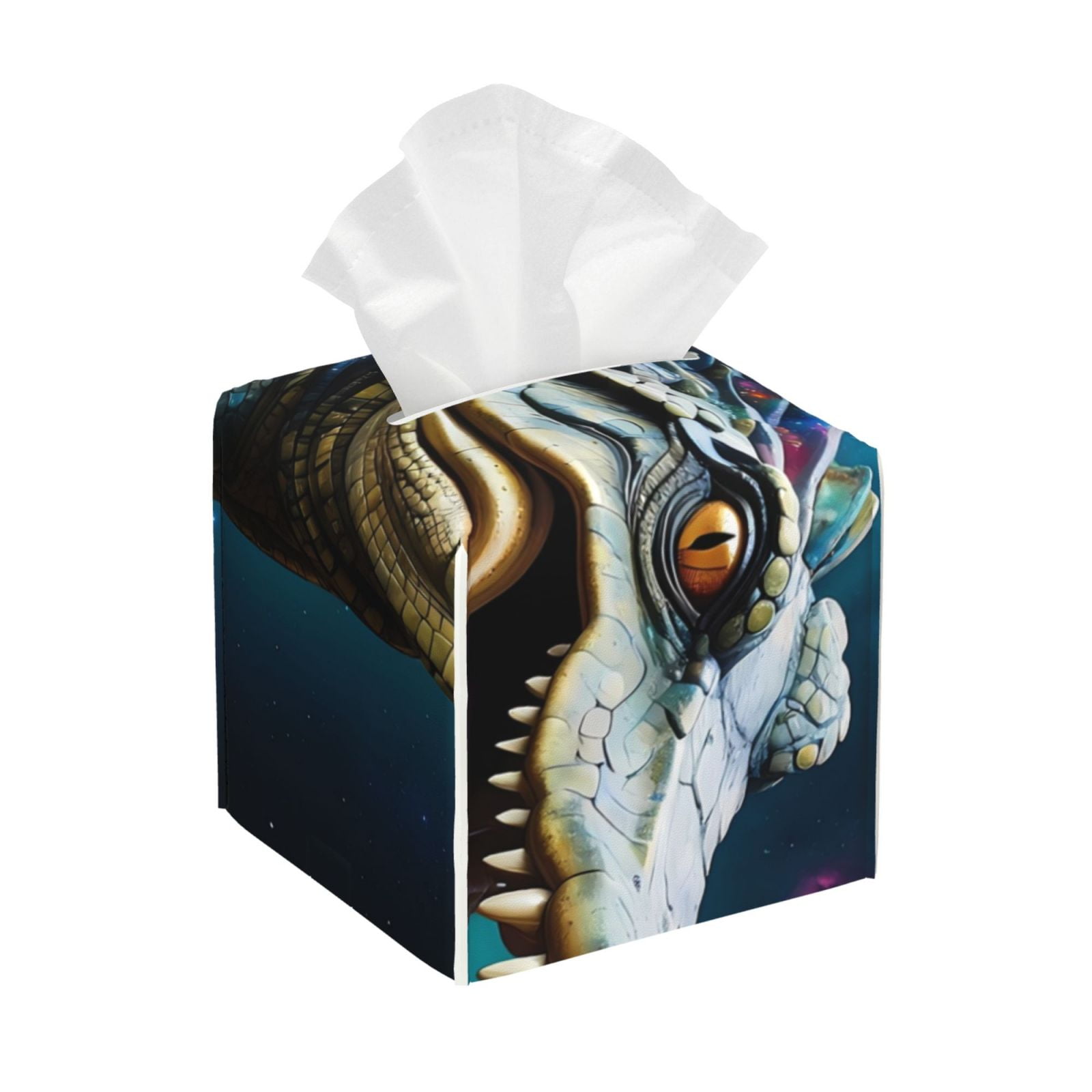 Picia Starry Sky Colorful Crocodile Pattern Tissue Box Cover,PVC ...