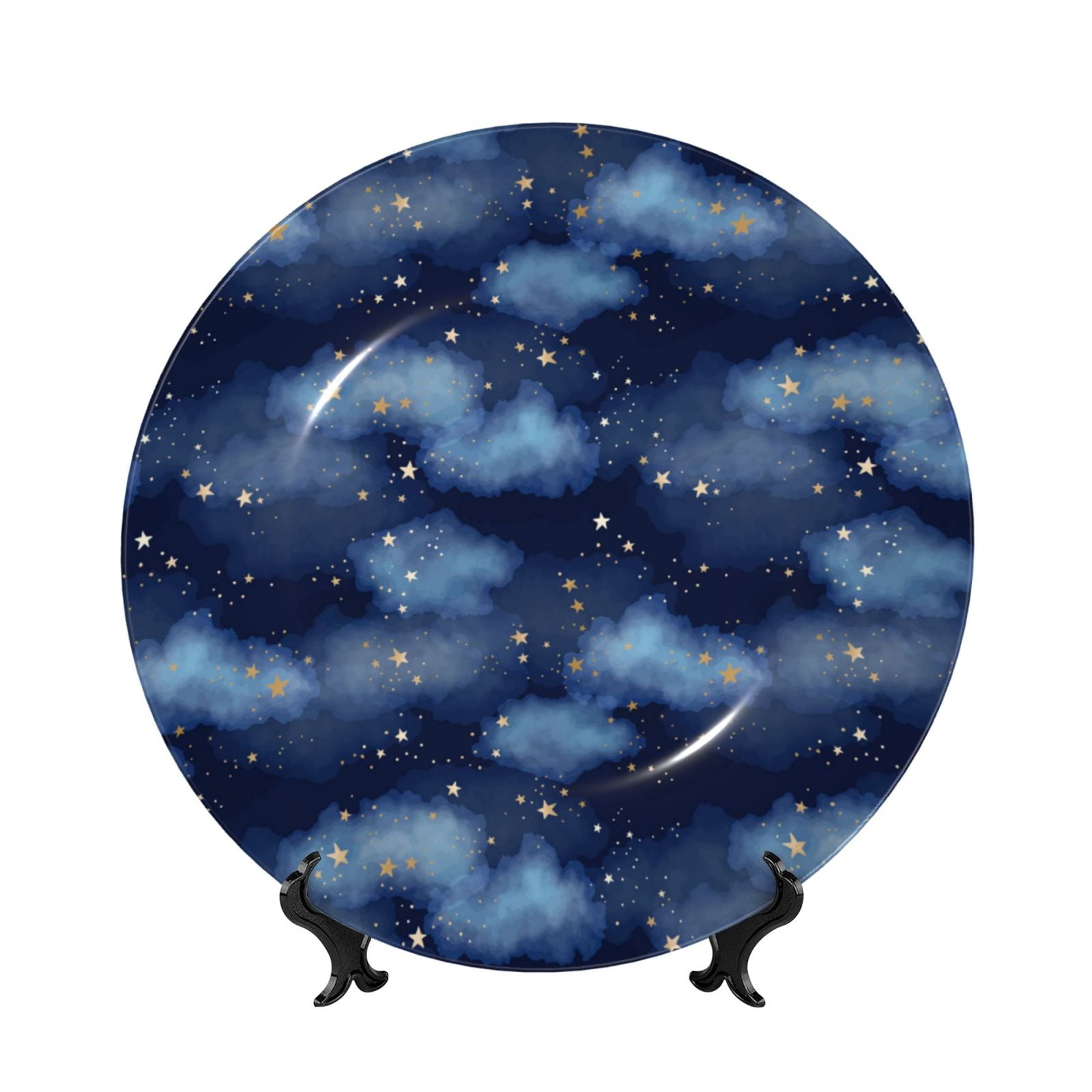 Picia Starry Sky Pattern Bone China Decorative Plate – Wall Decor with ...