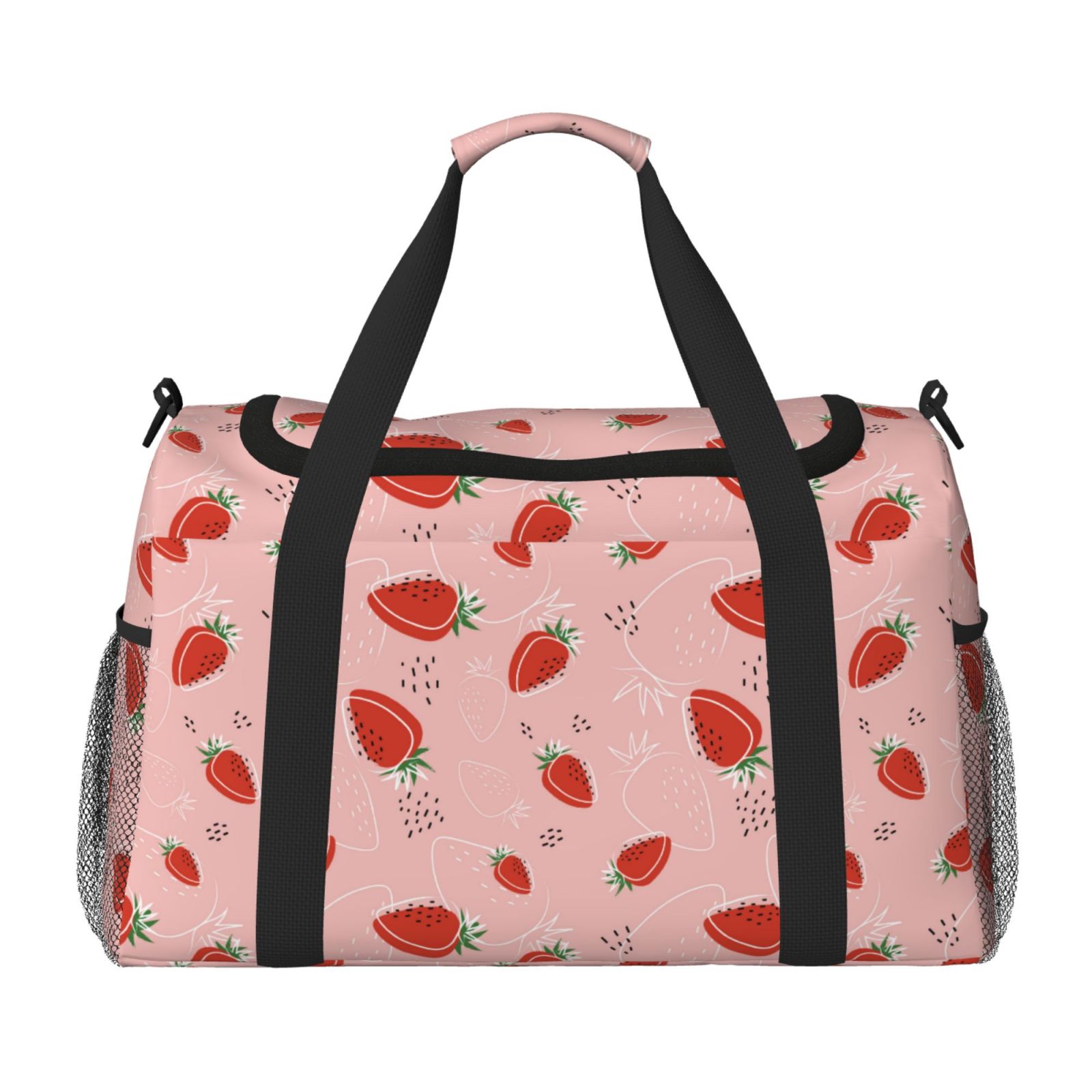 Picia Strawberry Print Travel Duffle Bag,Weekender Bags for Women with ...
