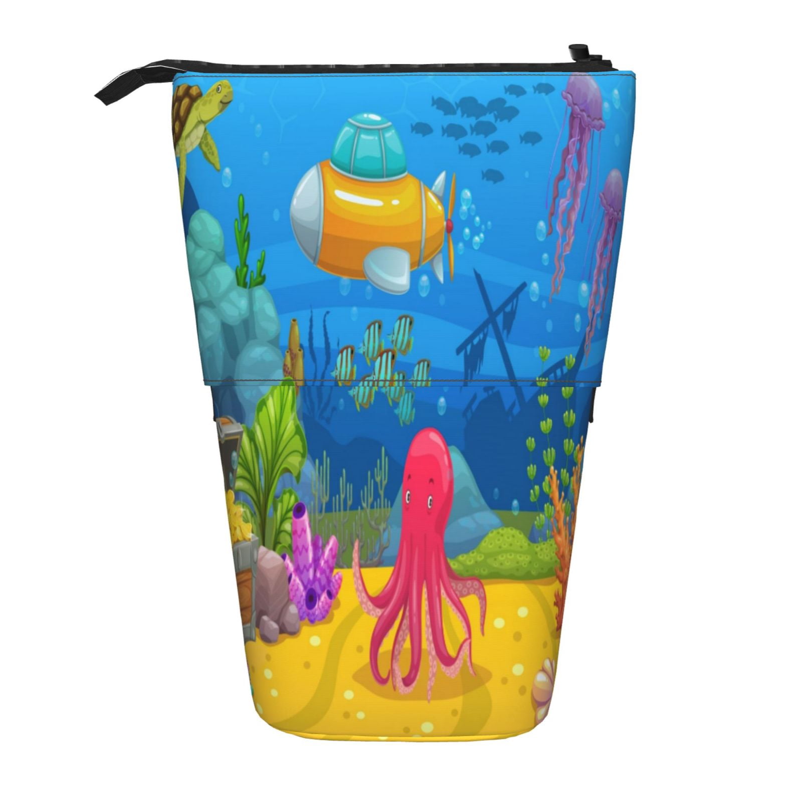 Picia Submarine And Landscape Print Telescopic Pencil Case, Telescopic ...
