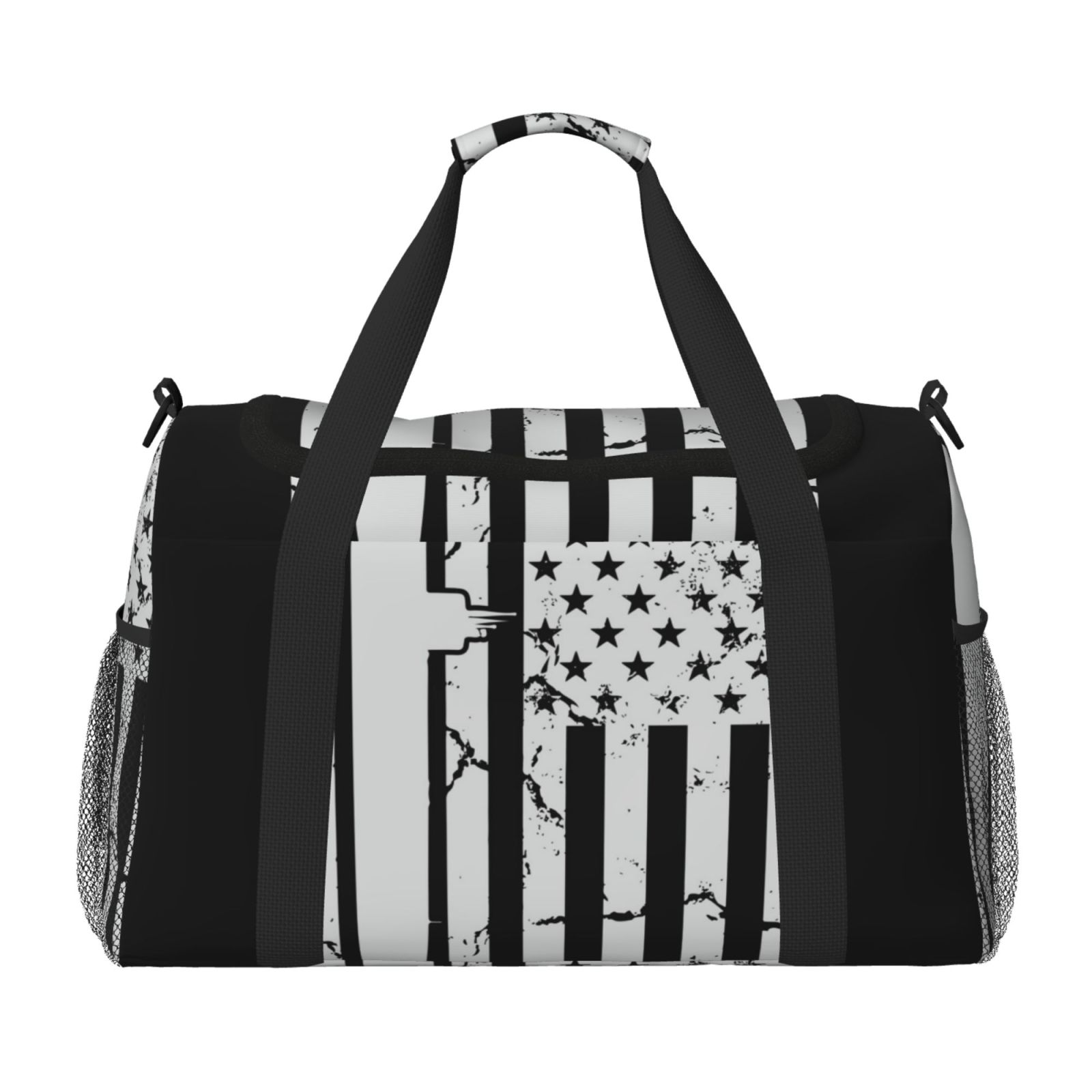 Picia Submarine Vintage Flag Print Travel Duffle Bag,Weekender Bags for ...