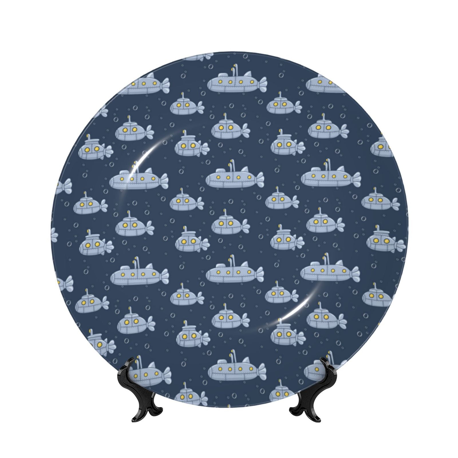 Picia Submarine With Periscope Pattern Bone China Decorative Plate ...