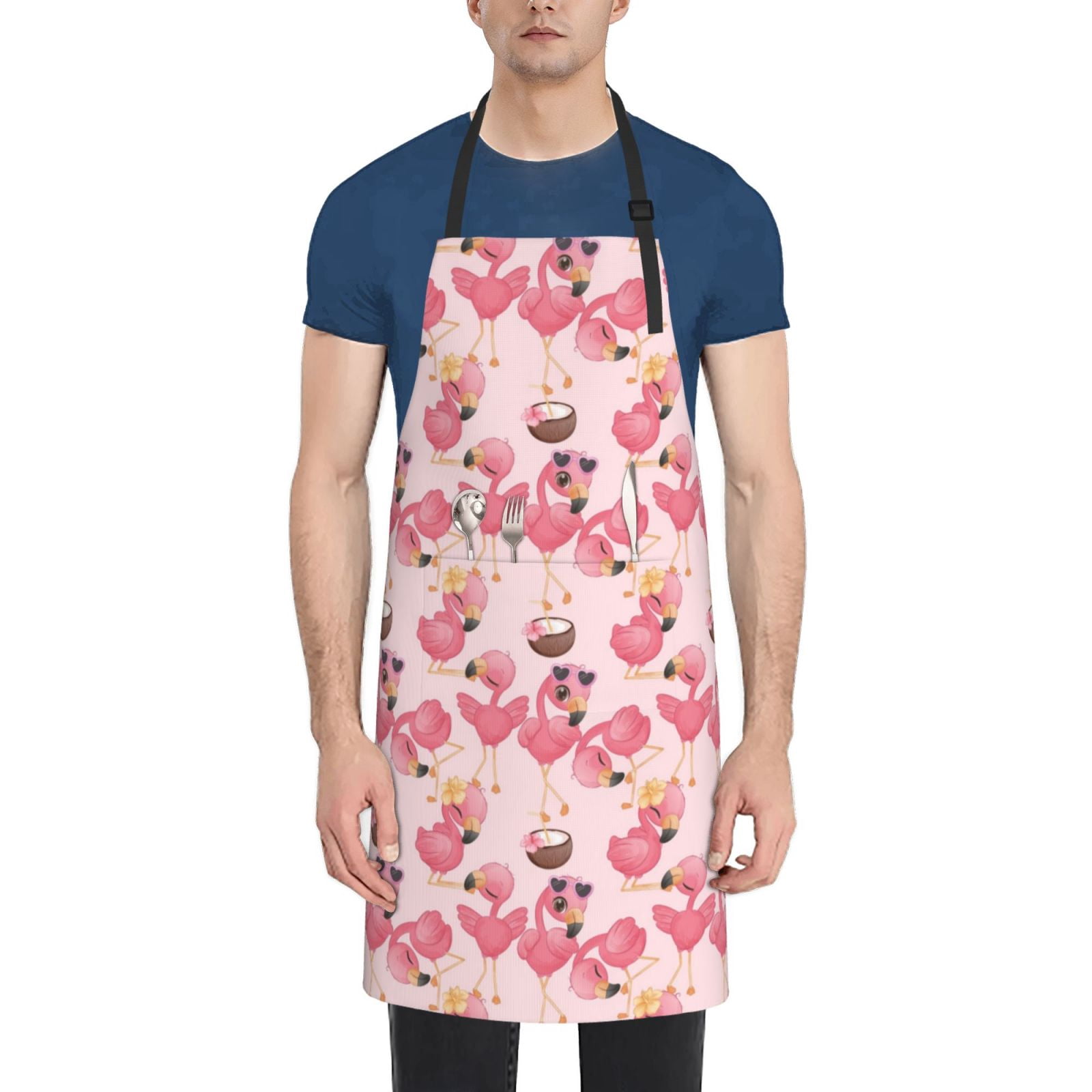 Picia Summer Flamingo Waterproof Apron for Unisex Adult - Adjustable ...