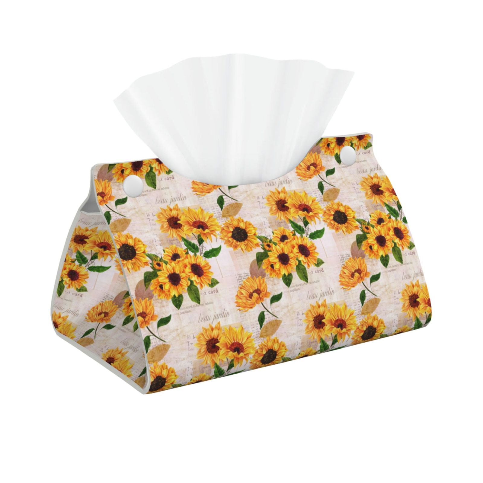 Picia Sunflower 5 Pattern Long Tissue Box Cover,PVC Leather Triangle ...