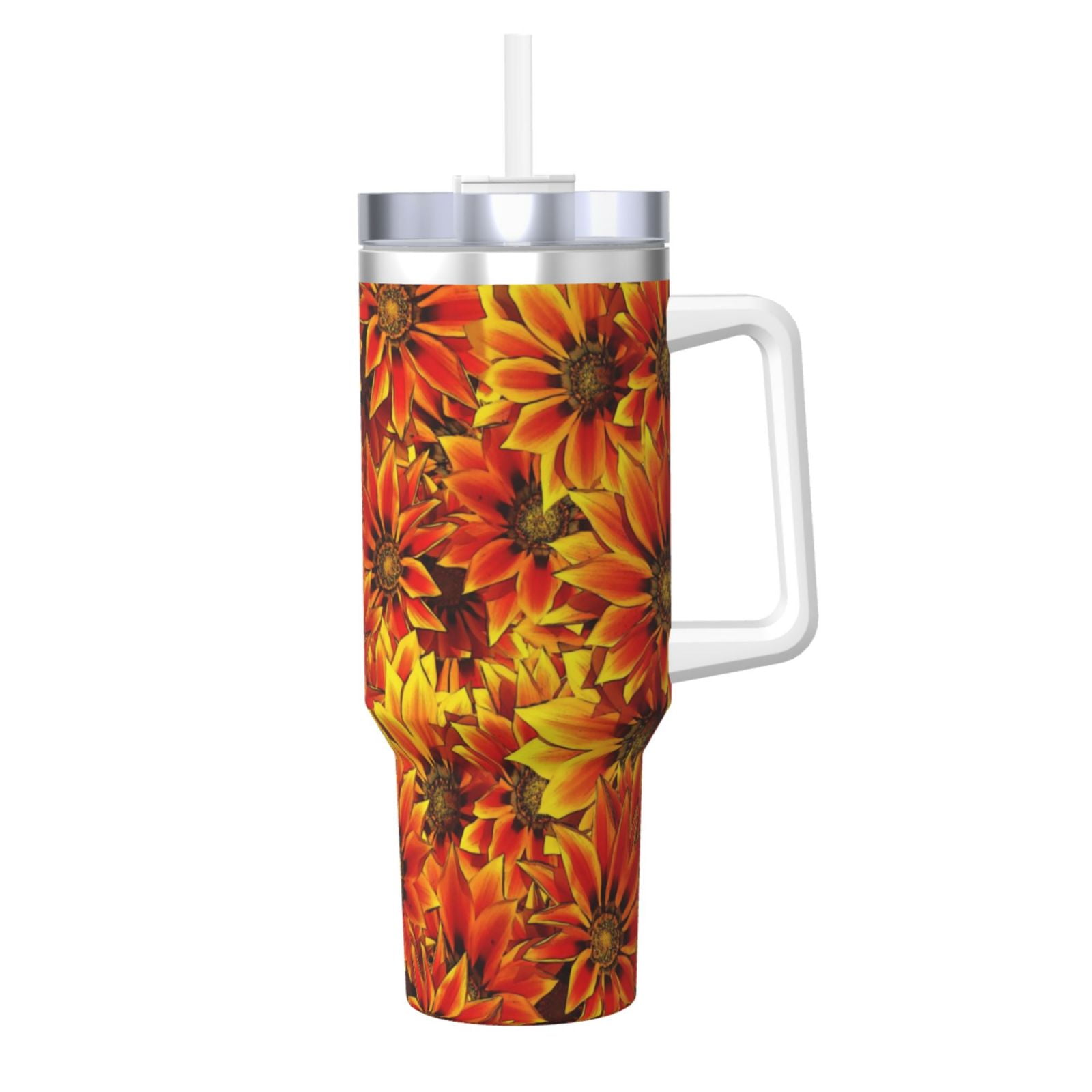 Picia Sunflower4 Pattern 40oz Ice Bully Insulated Tumbler with Handle ...