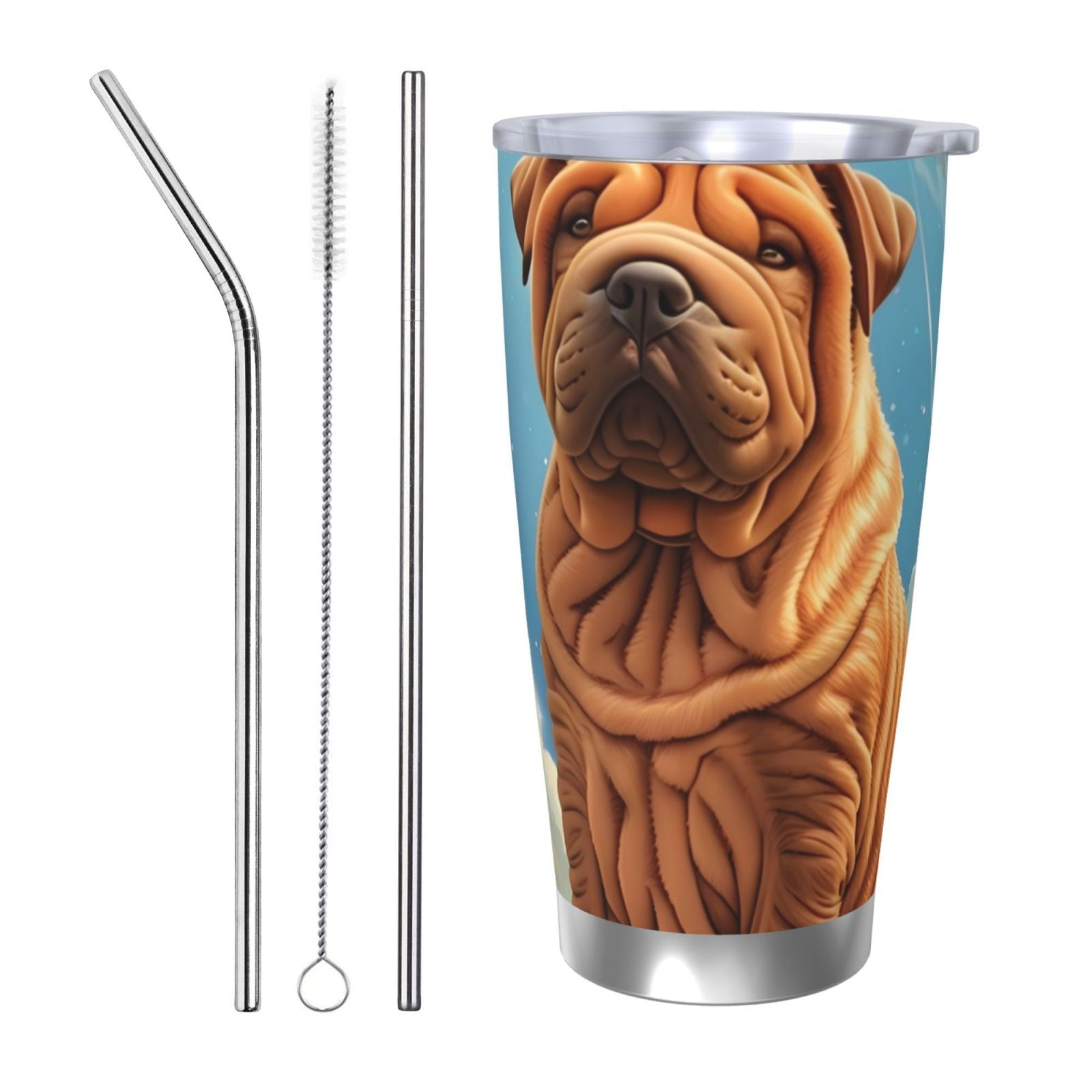 Picia Sunshine Cloud Bulldog Pattern 20 oz Tumbler Stainless Steel ...