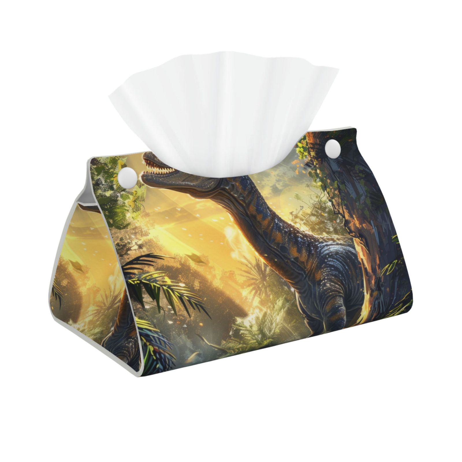 Picia Sunshine Jungle Dinosaur Pattern Long Tissue Box Cover,PVC ...