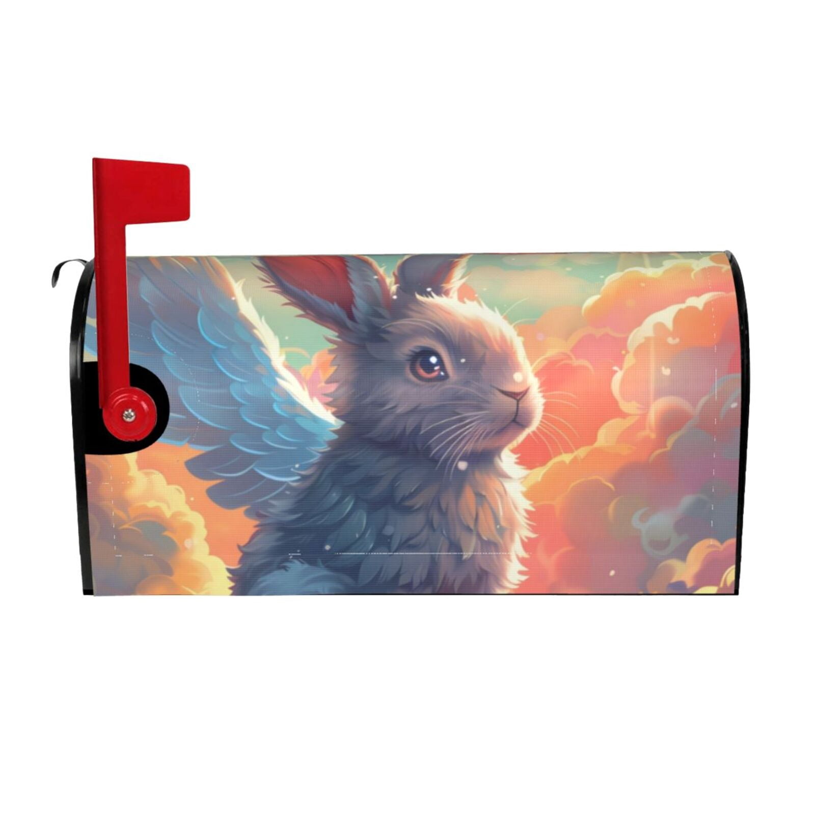 Picia Sunshine Winged Rabbit Magnetic Mailbox Cover Standard Size-21x18 ...